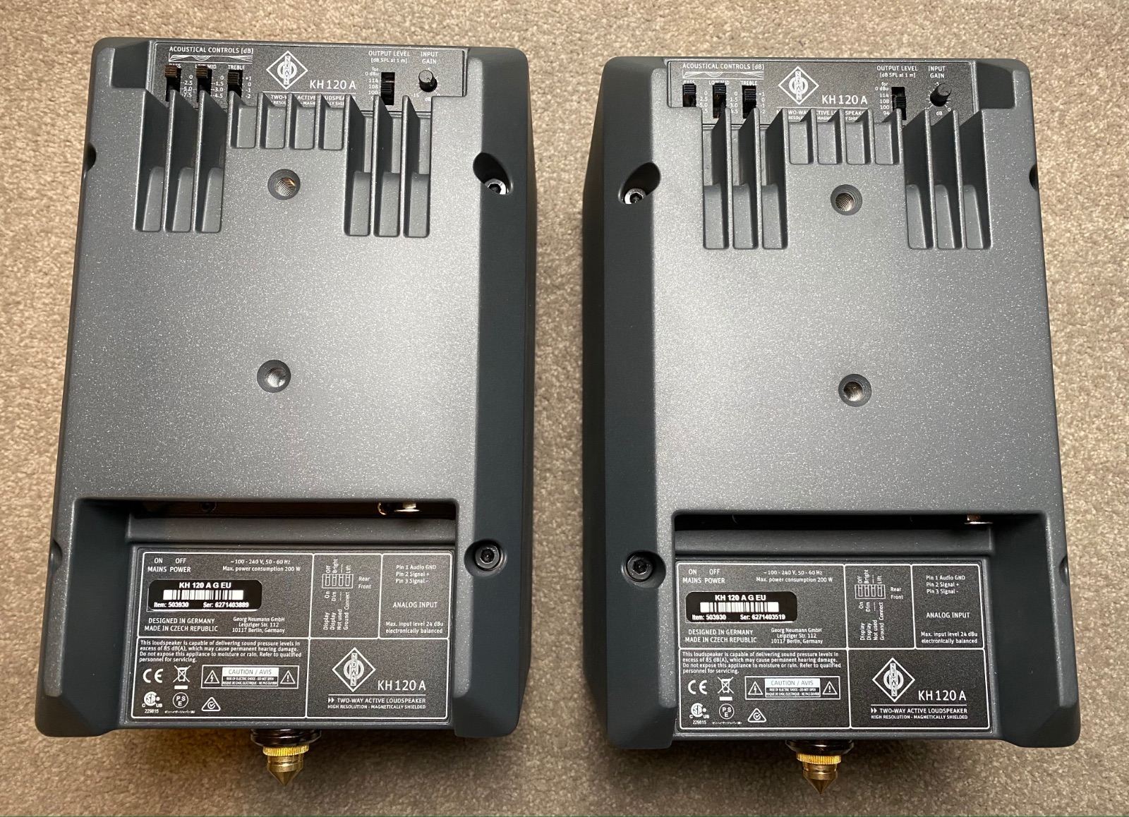 FS: 【As New】 Neumann KH120 studio monitor speakers - Stereo, Home ...