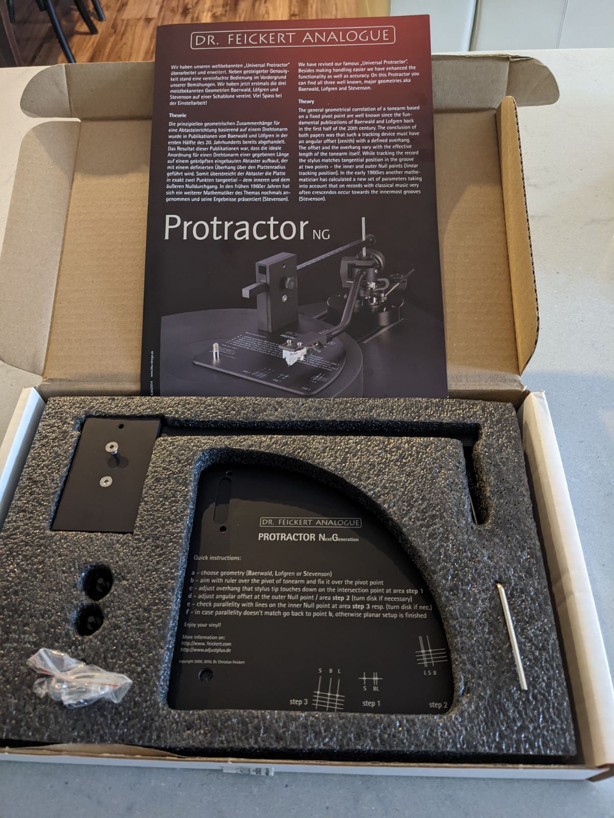 FS: Dr. Feickert NG Alignment Protractor |﻿ Hi-Fi and Cinema Cables ...