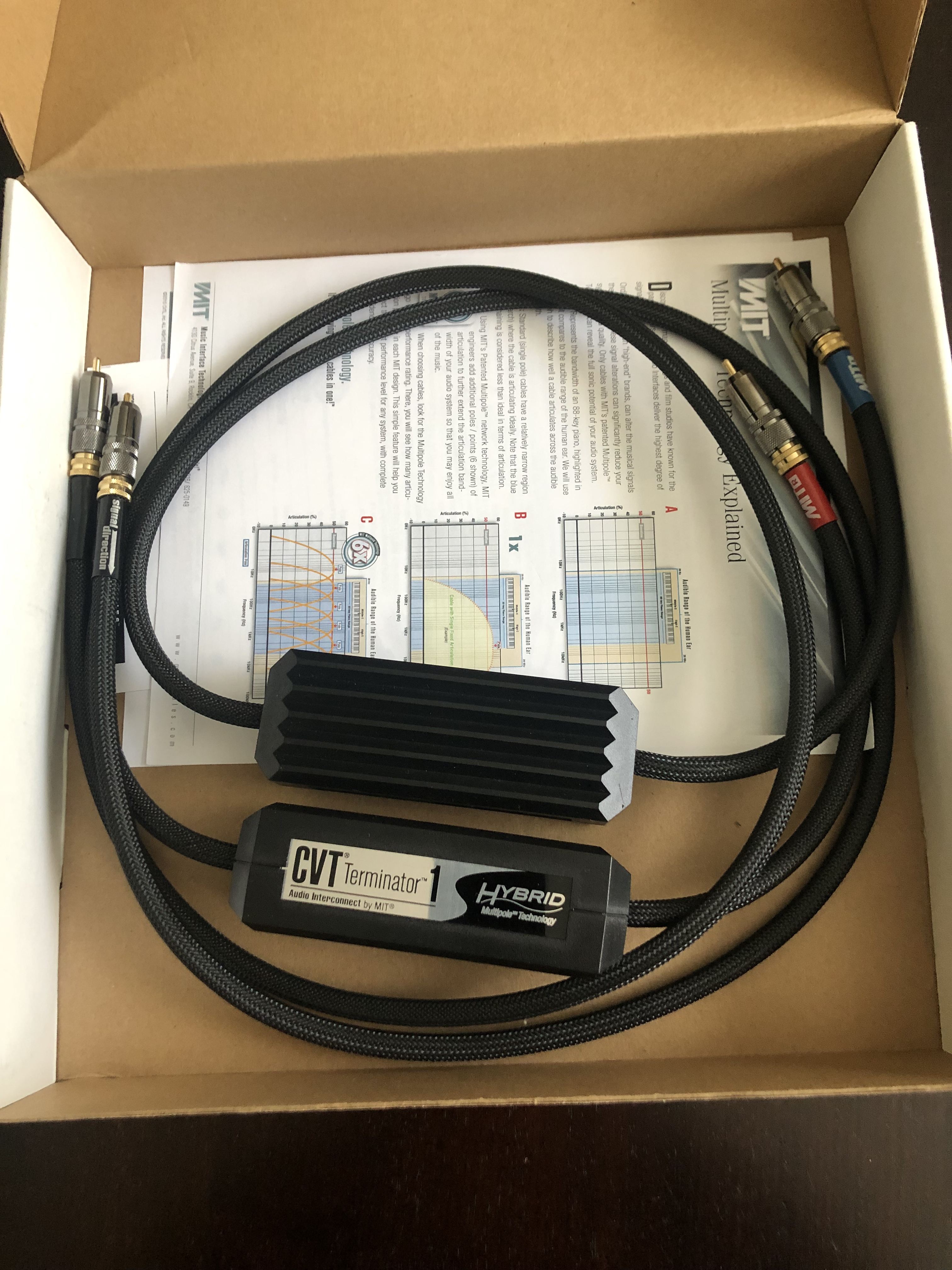 FS: MIT CVT Terminator 1 RCA Interconnects 1.5m - Hi-Fi and Cinema ...