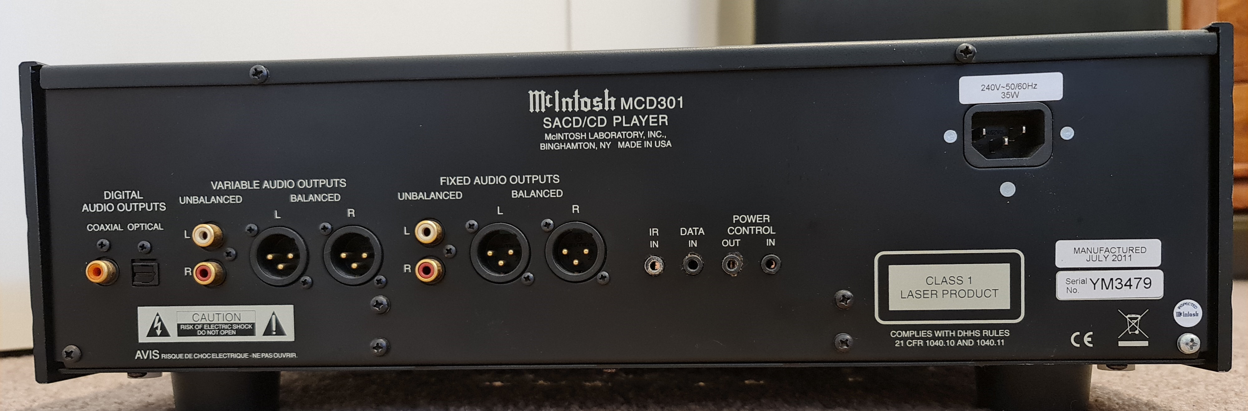 McIntosh MCD301 SACD/CD Player - Stereo, Home Cinema, Headphones ...