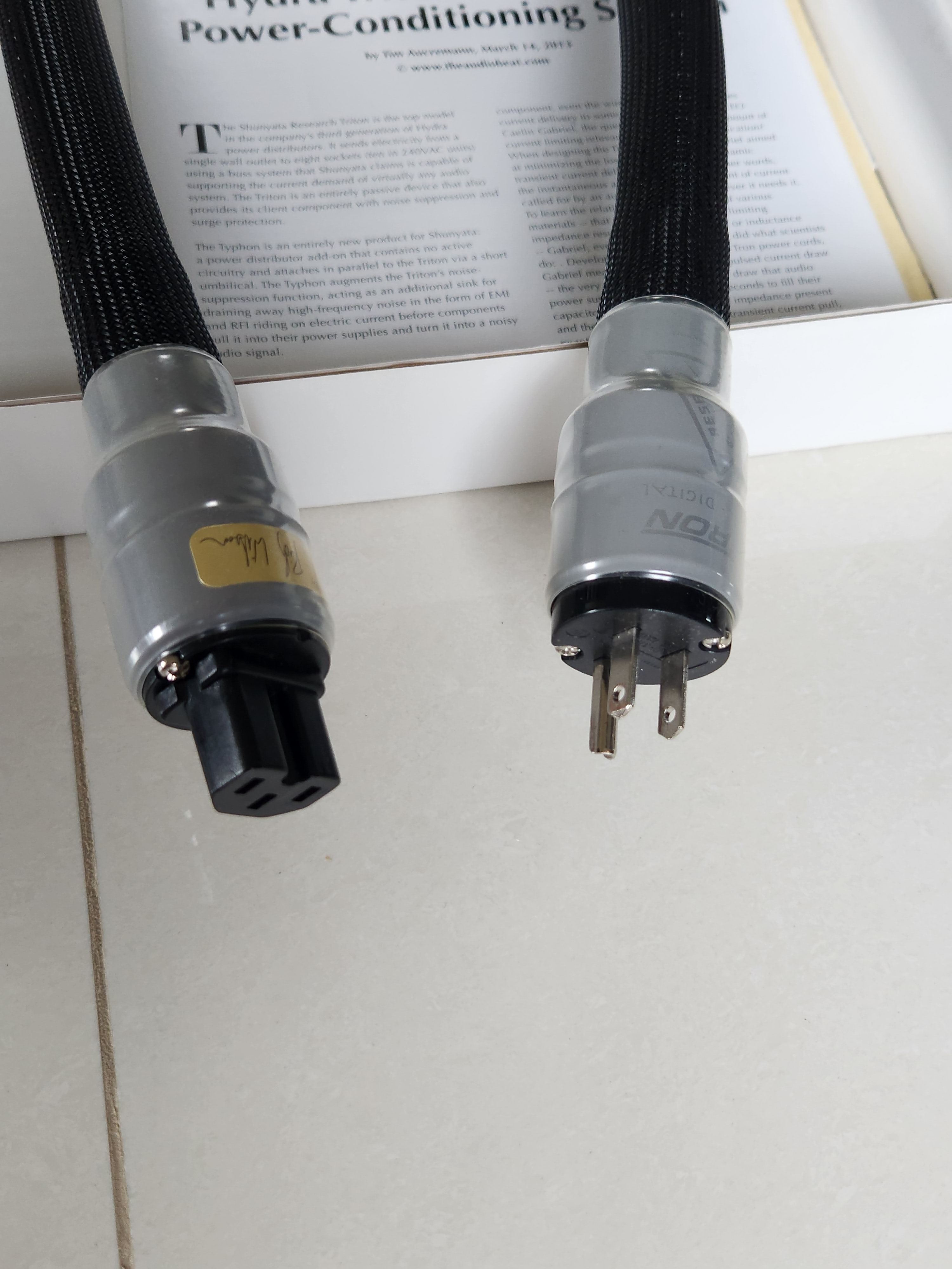 Shunyata Research Zitron Alpha Digital Power Cable 1.75 M |﻿ Hi-Fi and ...