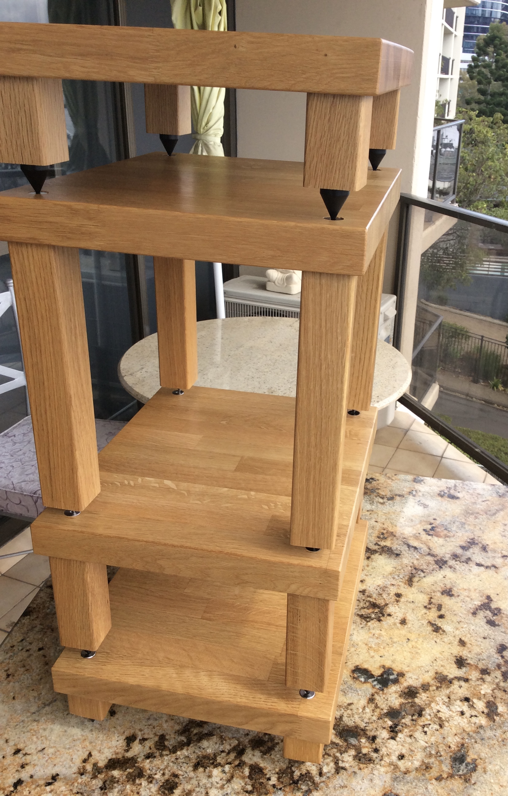 HiFi Racks U.K., Bespoke Oak 4 Tier System Rack - Hi-Fi and Cinema ...