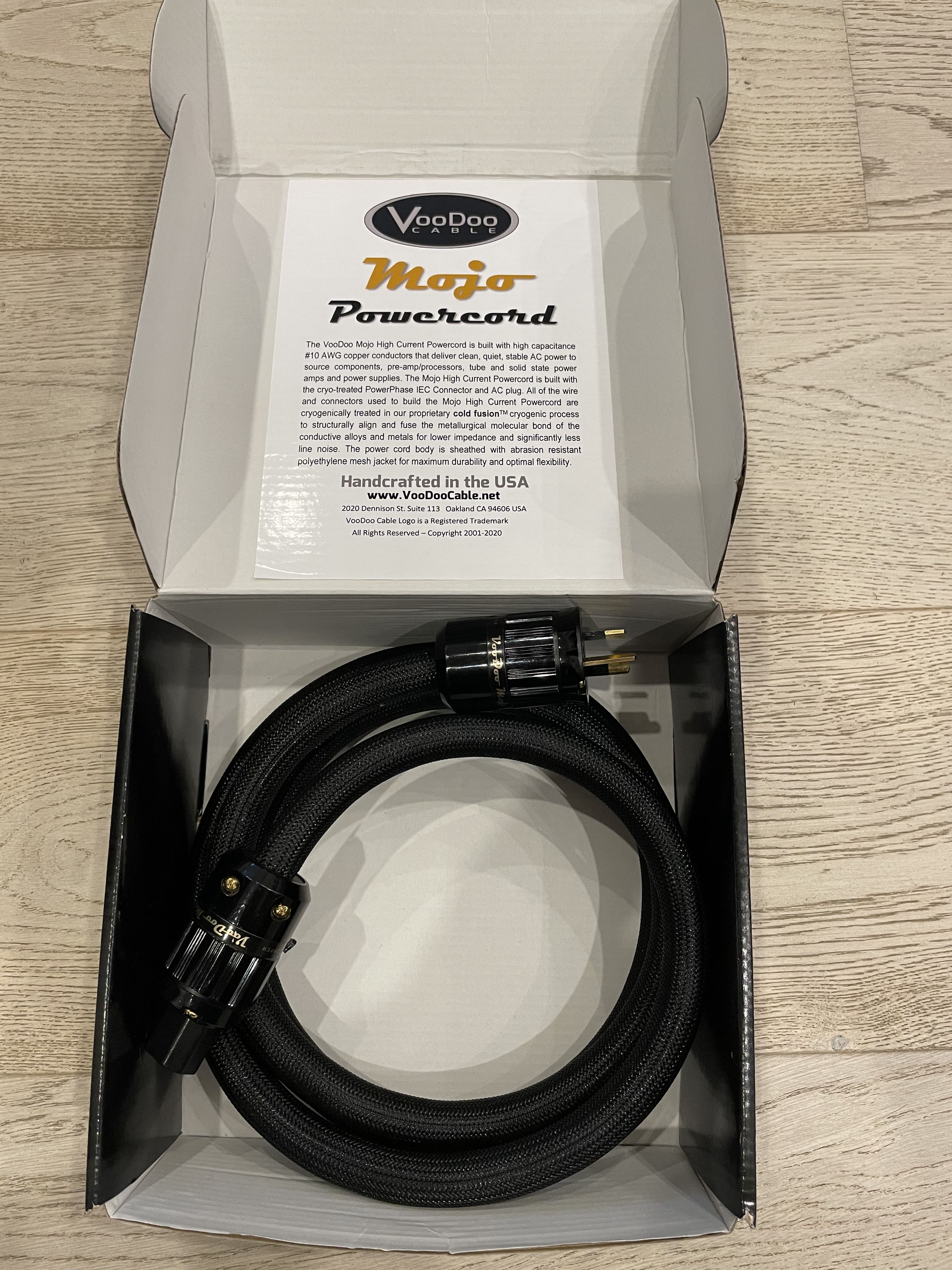 FS: Voodoo Mojo Power cable High current Boxed |﻿ Hi-Fi and Cinema ...