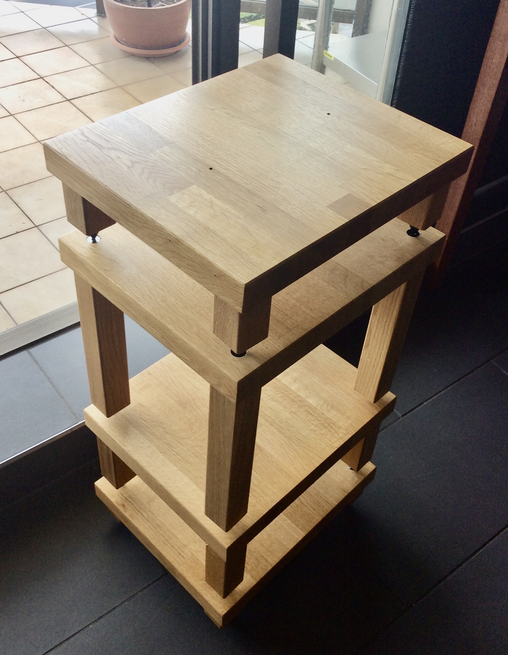 HiFi Racks U.K., Bespoke Oak 4 Tier System Rack - Hi-Fi and Cinema ...