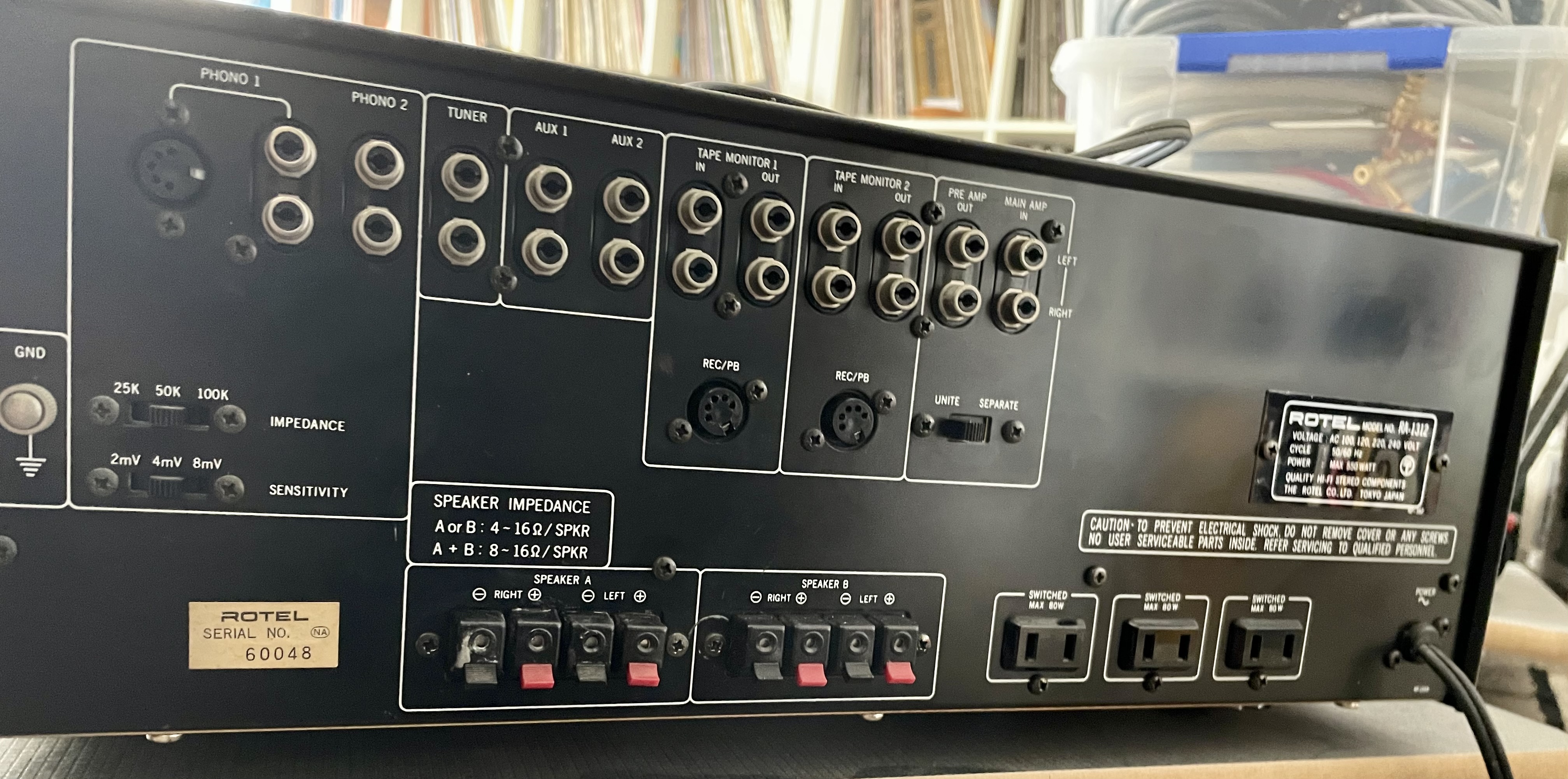 Rotel 1312 integrated amplifier - Stereo, Home Cinema, Headphones ...