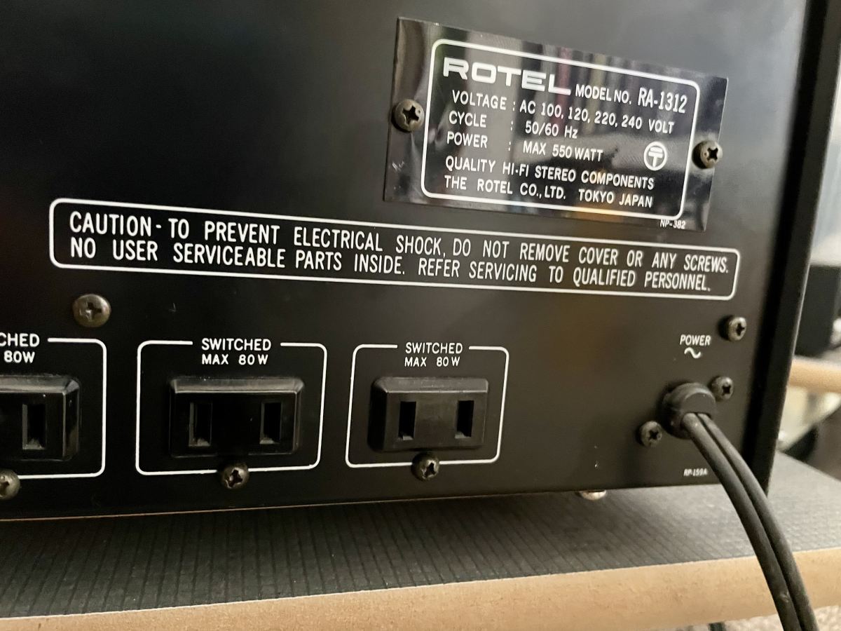 Rotel 1312 integrated amplifier - Stereo, Home Cinema, Headphones ...