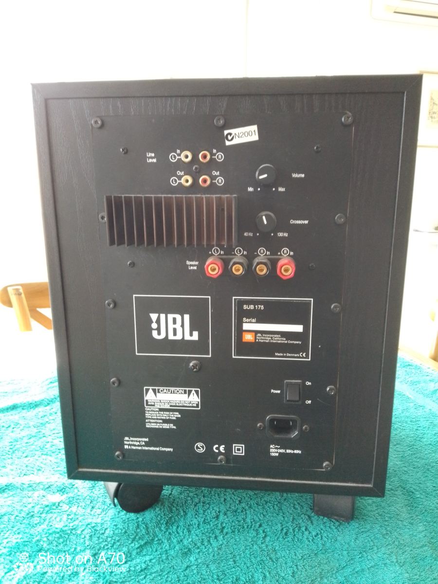 JBL Subwoofer. Model SUB175. - Stereo, Home Cinema, Headphones ...