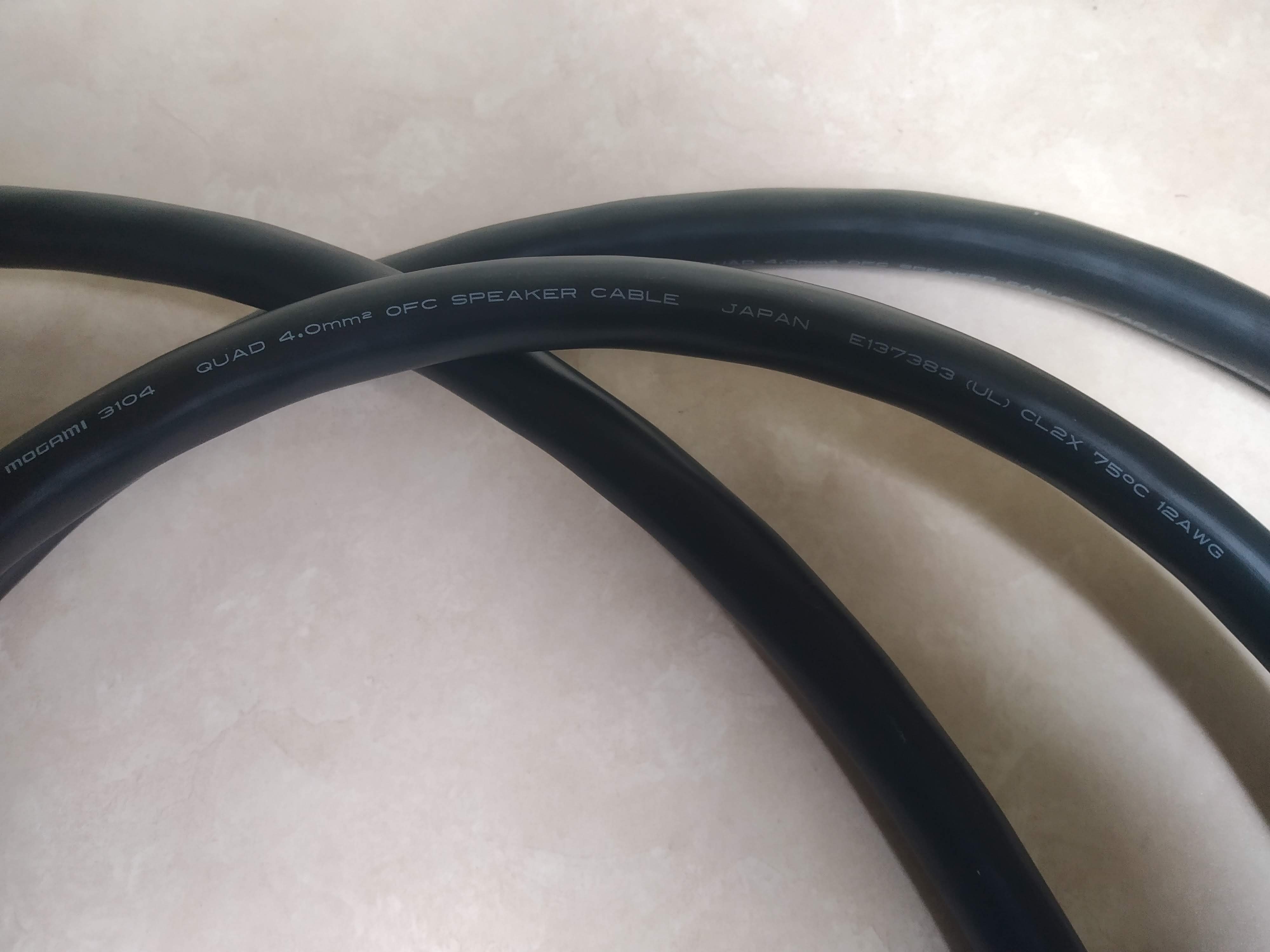 Mogami 3104 Quad 12AWG Speaker Cable (Unterminated) x 2 - Hi-Fi and ...