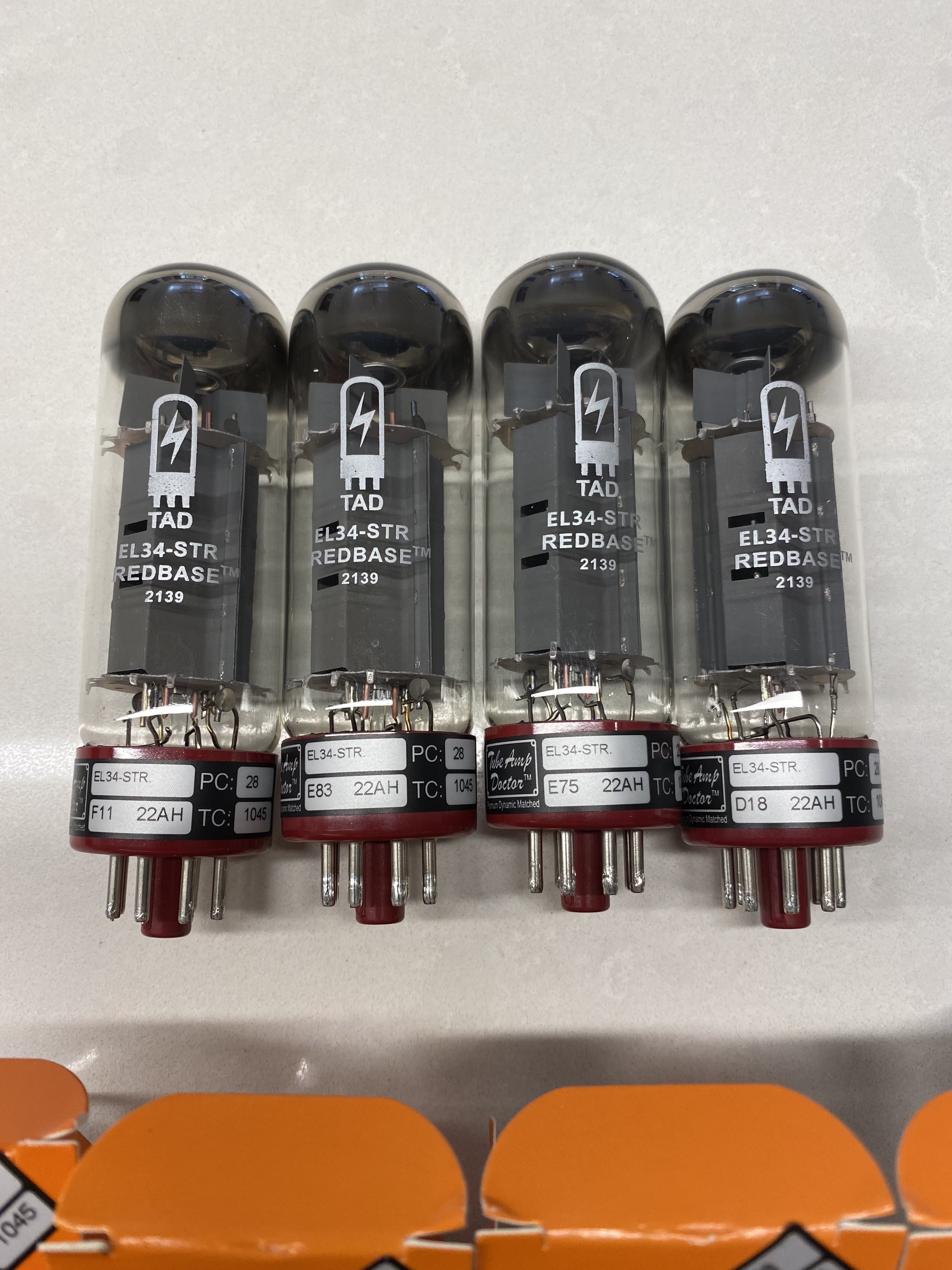 TAD EL34 STR Premium Red Base Matched Quad - Hi-Fi and Cinema Cables ...