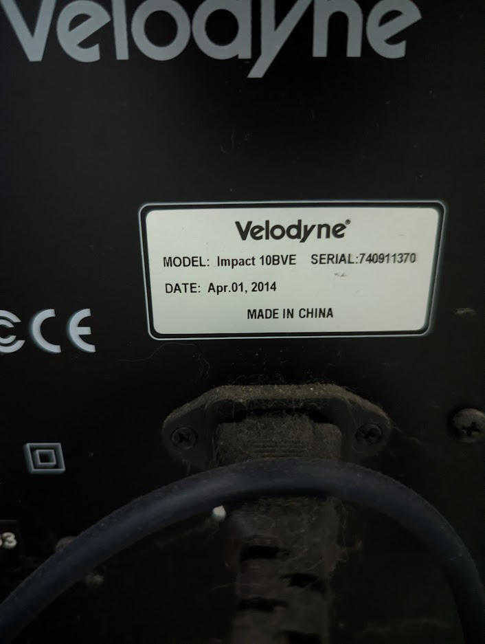 Velodyne Impact-10 Active subwoofer |﻿ Stereo, Home Cinema, Headphones ...