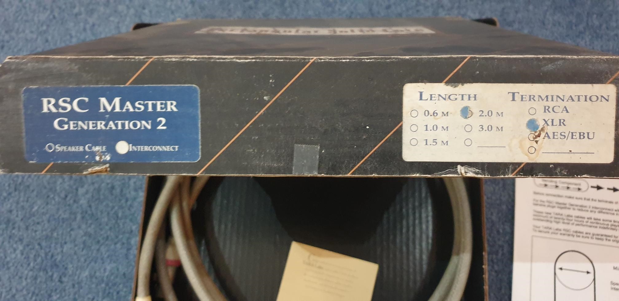 Tara Labs RSC Master Generation 2 balanced interconnects -2m - Hi-Fi ...