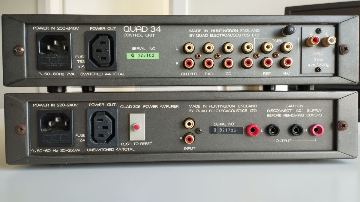 Quad 34 Control Unit & Quad 306 power amplifier - Stereo, Home Cinema ...