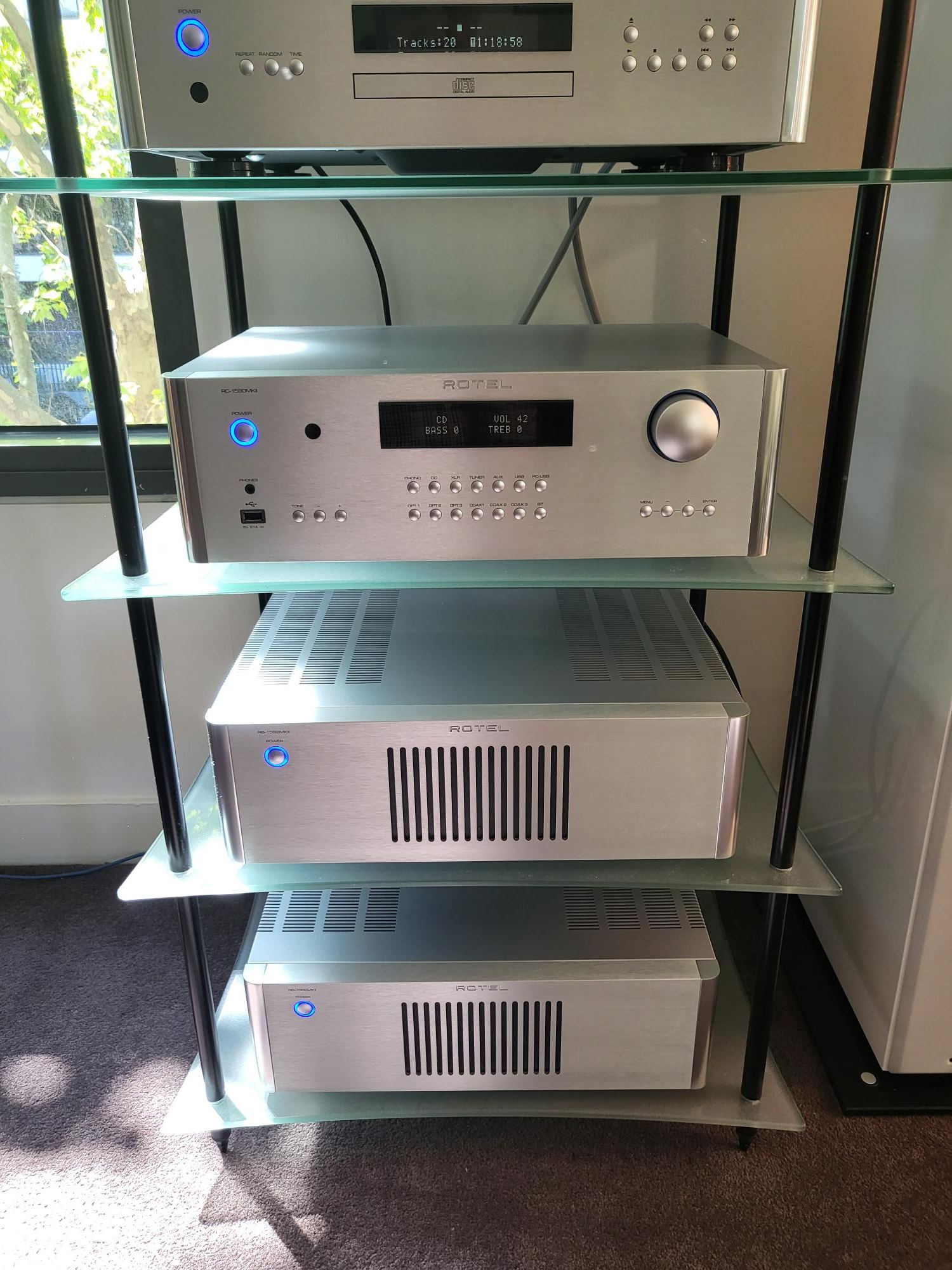 Rotel -complete Bi amped system -RCD1572,RC1590mk2,RB1582mk2 - Stereo ...