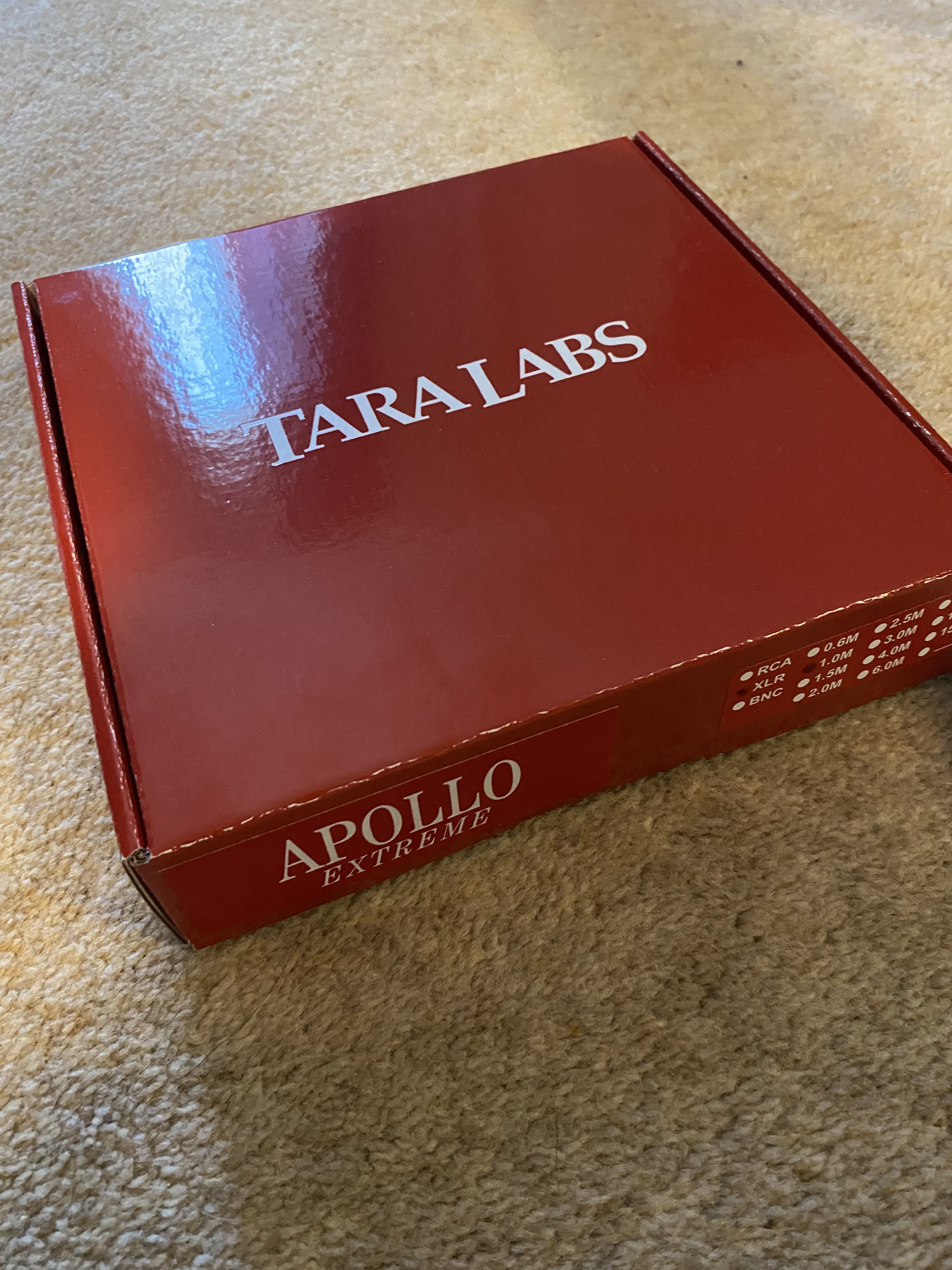 FS: TaraLabs Apollo Extreme XLR . |﻿ Hi-Fi and Cinema Cables & Accessories