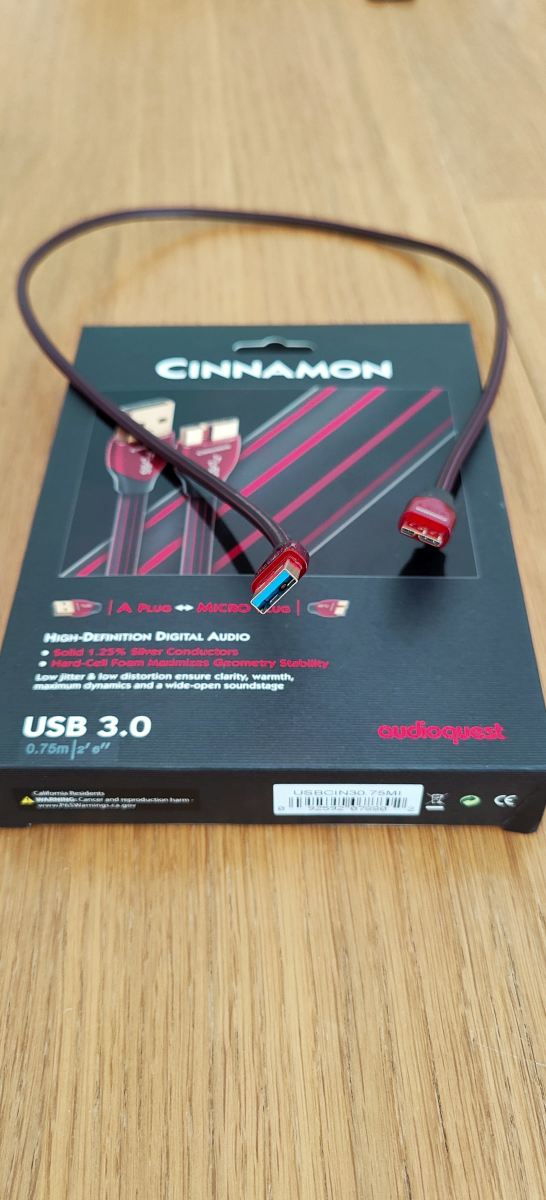 AudioQuest Cinnamon USB 3.0 A TO MICRO .75m - Hi-Fi and Cinema Cables ...