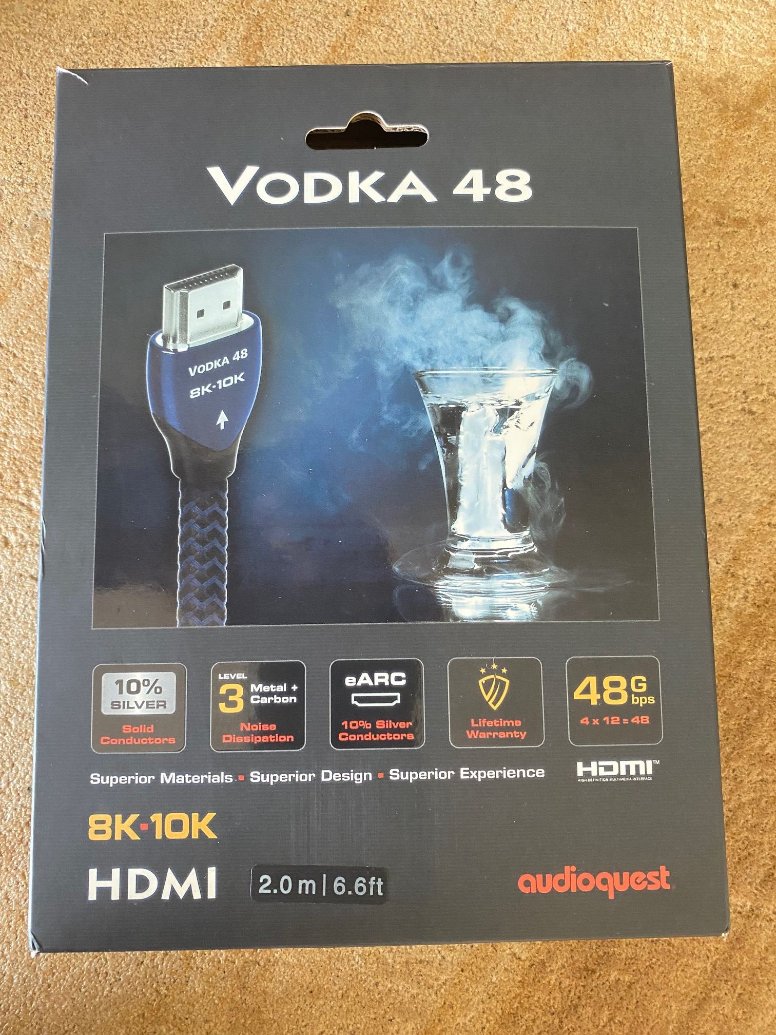 audioquest Vodka 48 2 Meters |﻿ Hi-Fi and Cinema Cables & Accessories