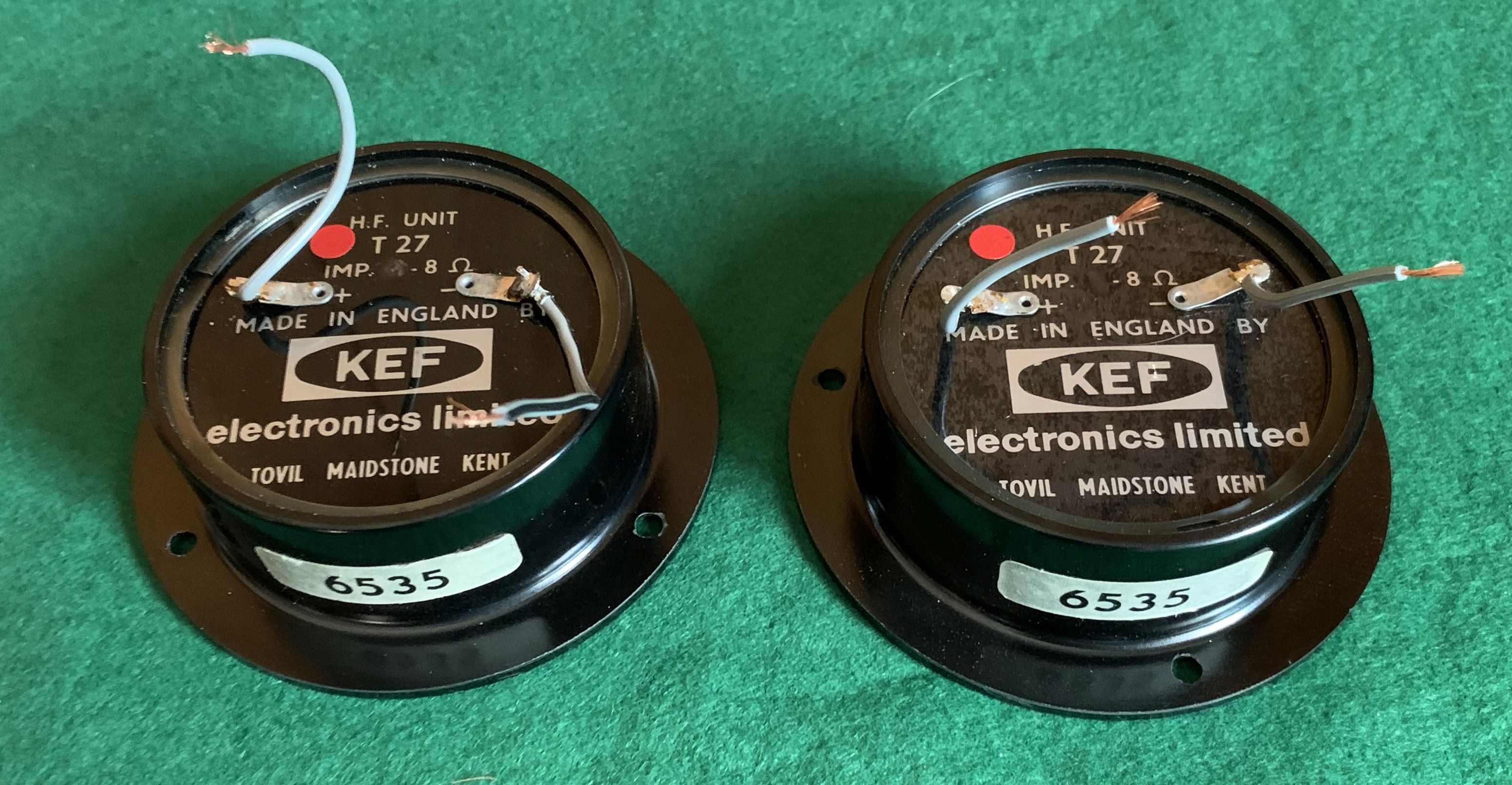Pair Vintage KEF T27 Tweeters - Excellent |﻿ Hi-Fi and Cinema Cables ...