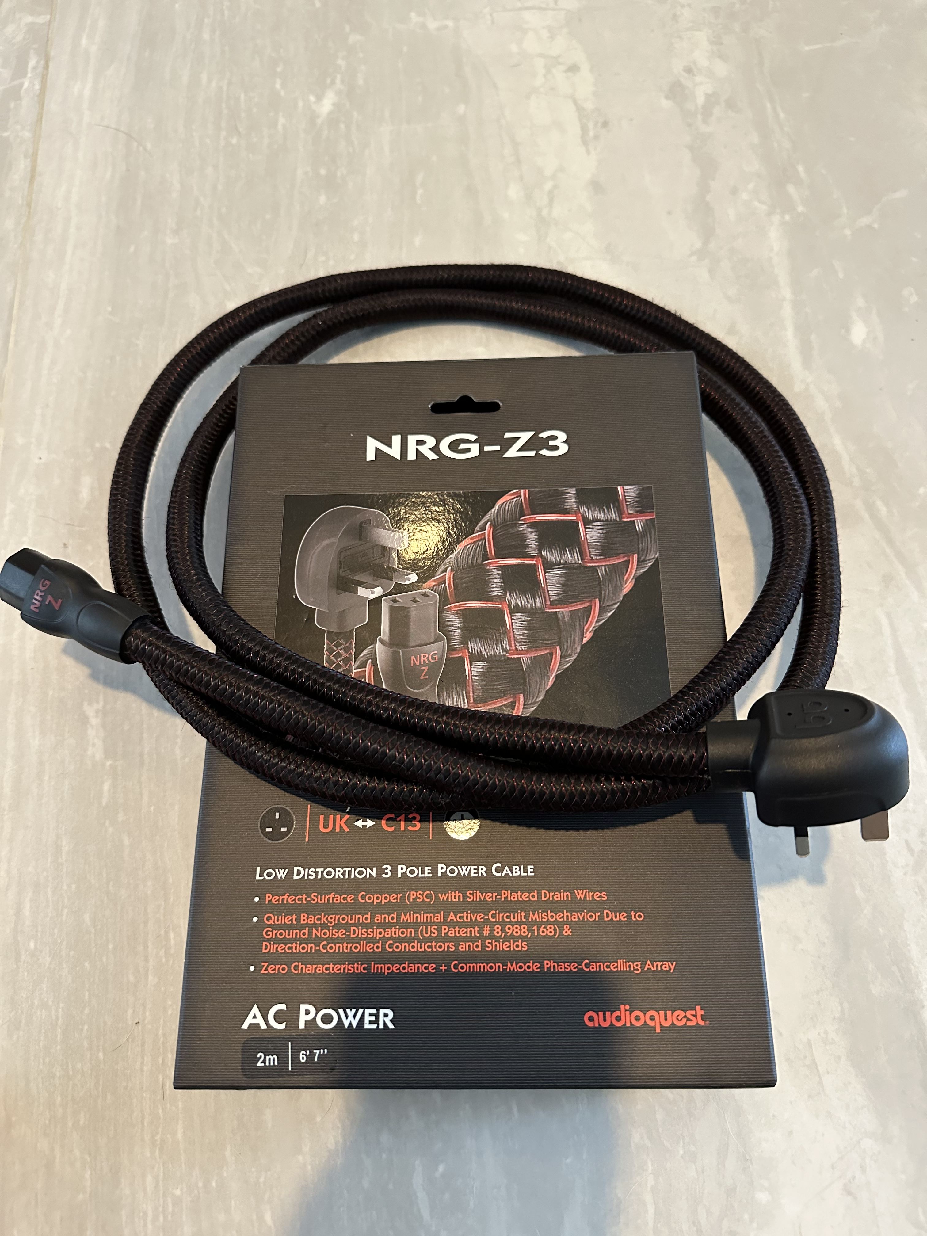 FS: AudioQuest NRG-Z3 2M AC cord - Hi-Fi and Cinema Cables ...
