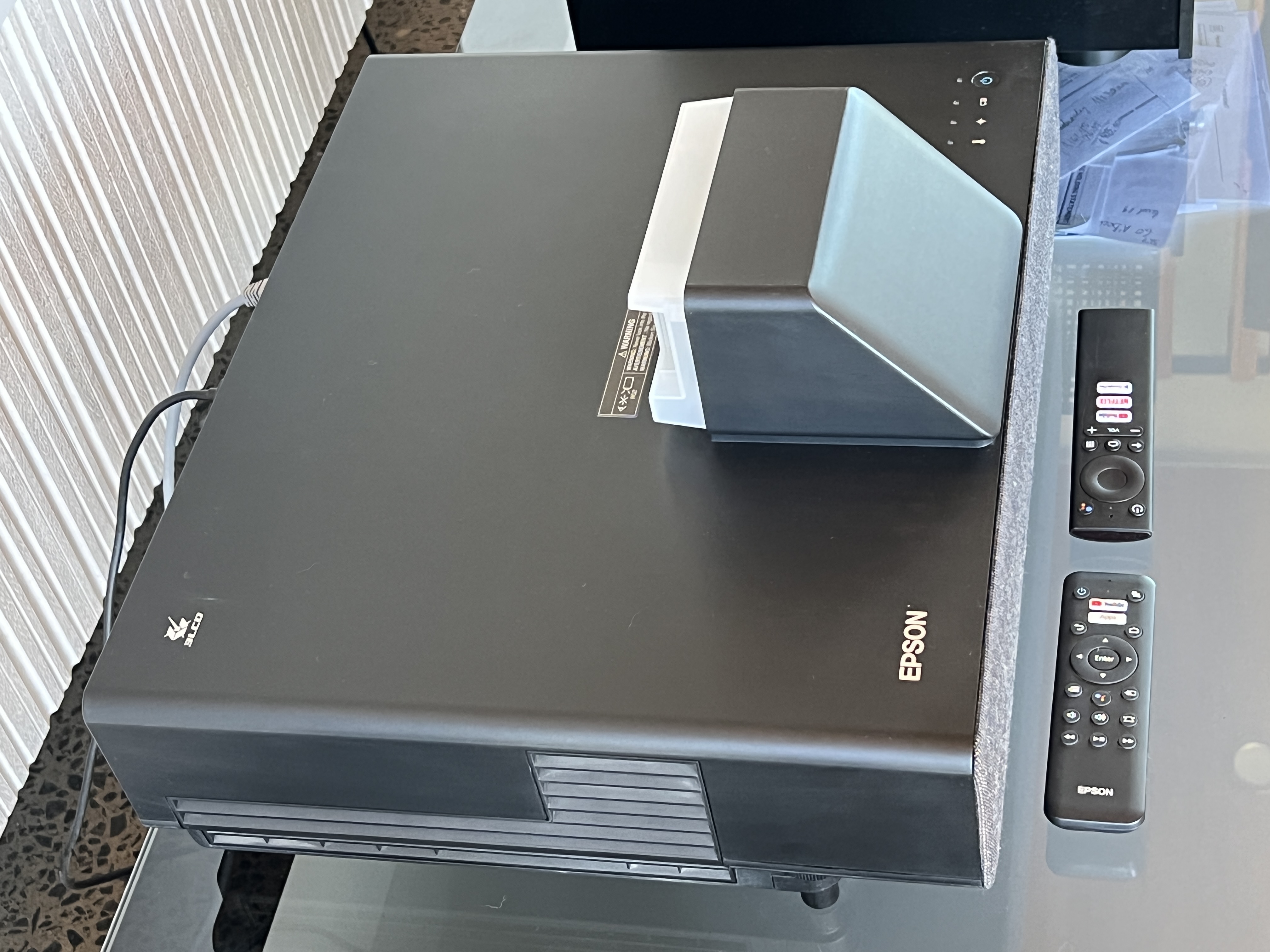 Epson EH-LS 500B Ultra Short Throw Laser Projector - Stereo, Home ...