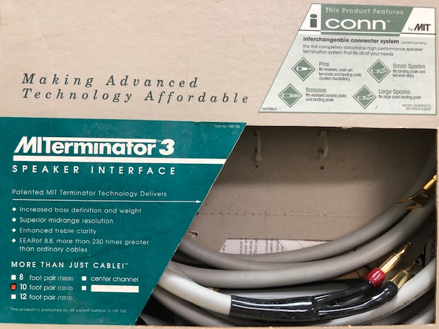 MIT Terminator 3 Speaker Cables 10-foot pair - Hi-Fi and Cinema Cables ...