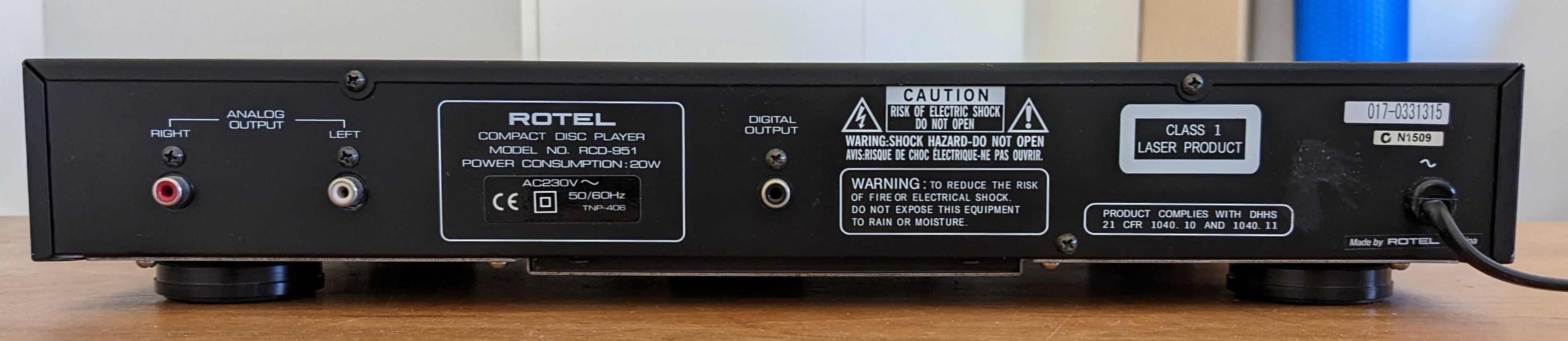 Rotel RCD 951 CD Player - Malfunctioning - Stereo, Home Cinema ...