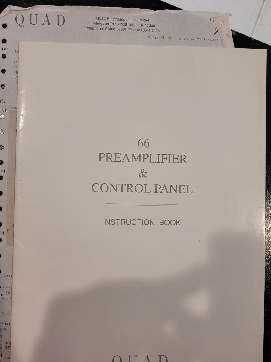 Quad 66 Pre Amp/Amplifier with Original Remote and Manual - Stereo ...