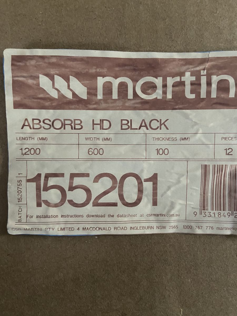 Martini Absorb HD 100m Black (1200x600mm) Acoustic Panels - Hi-Fi and ...