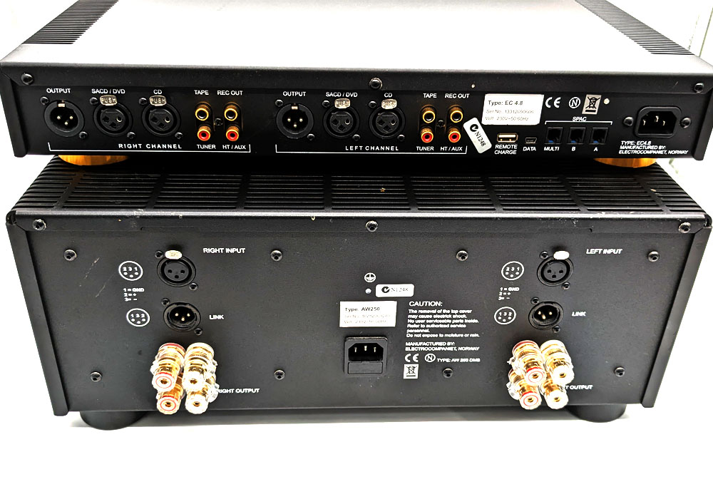 Electrocompaniet EC 4.8 Pre-Amp & AWR 250R Stereo-Amp - Commercial ...