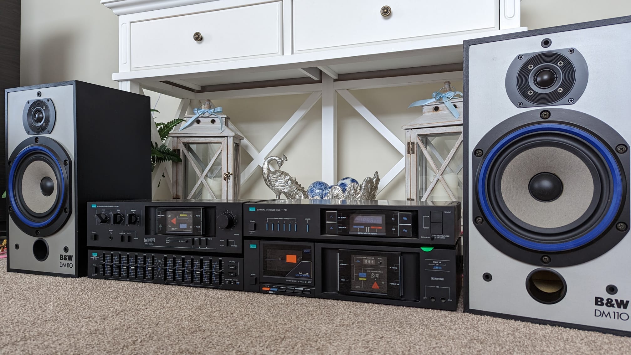 4 Piece Sansui Stereo Amplifier A-510 / B&W DM110 Speakers - Stereo ...