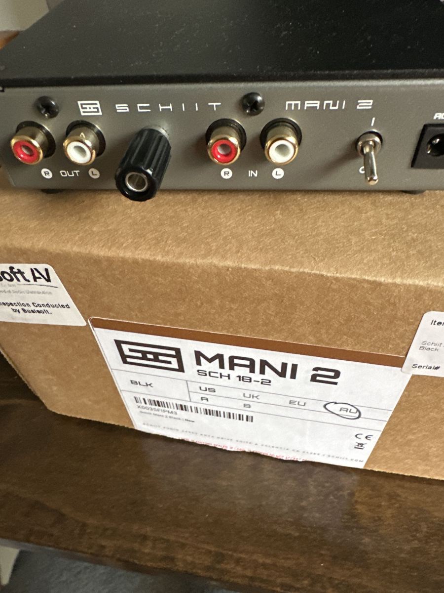 Schiit Mani 2 phono preamp MM MC black only two weeks old - Stereo ...