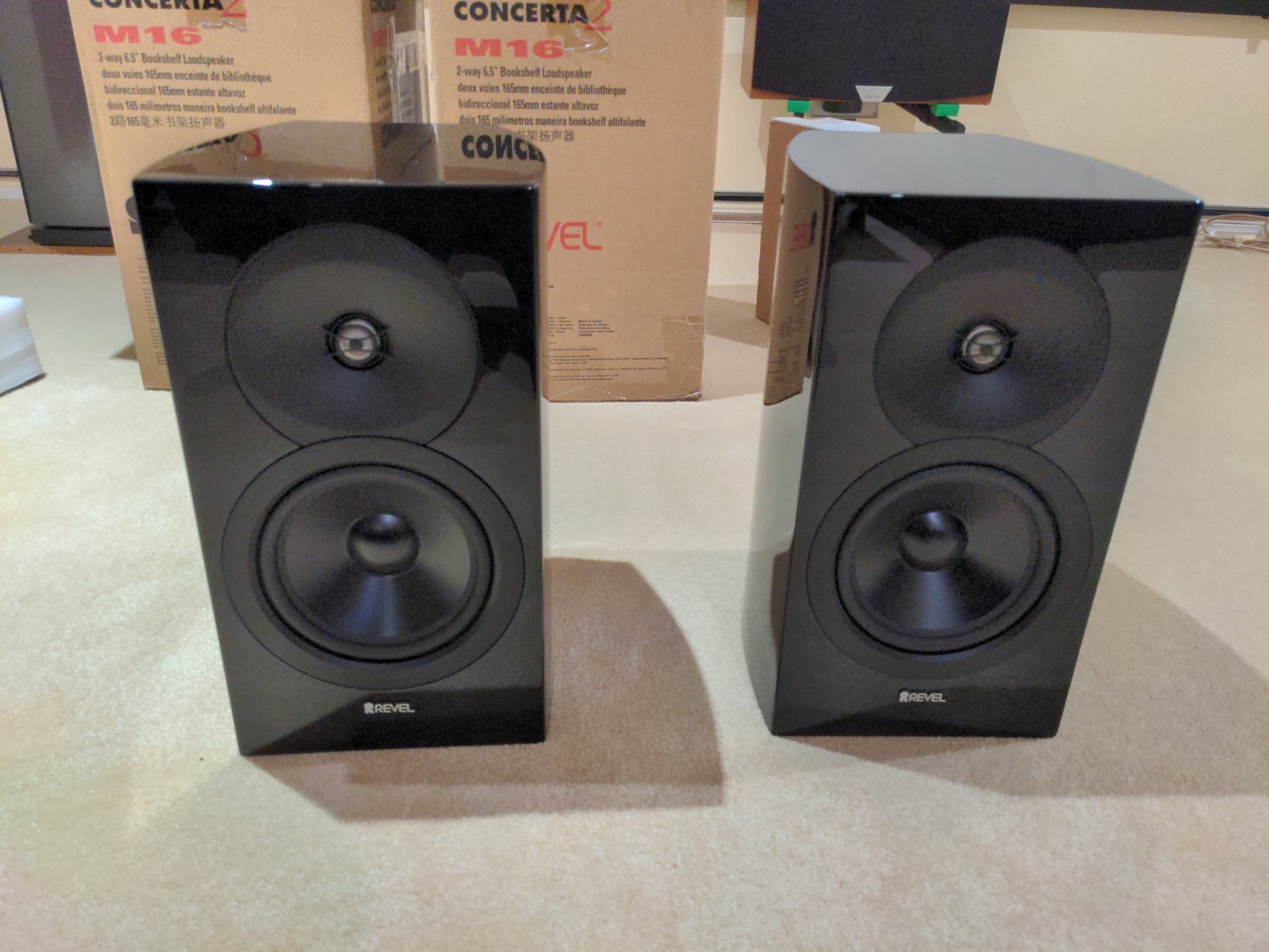 Revel Concerta2 M16 Bookshelf Speakers (BLACK) |﻿ Stereo, Home Cinema ...