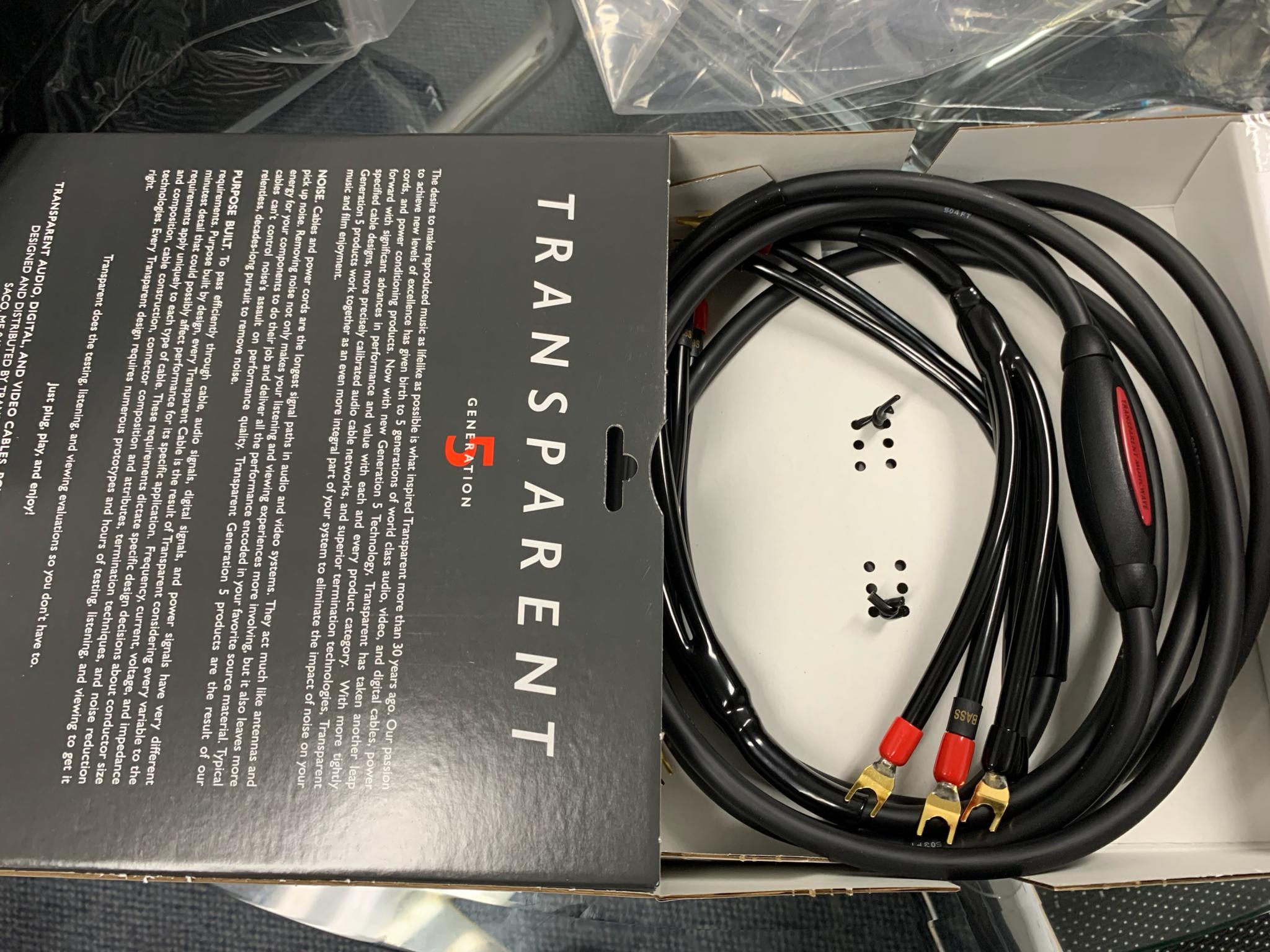 Transparent Audio, Model MWBW 10FT S>S , Spkr Cable, Biwired ...