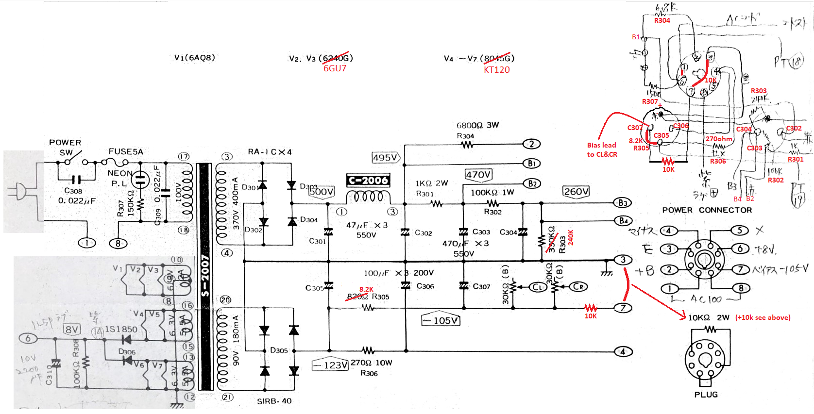 Help with bias circuit in my Luxman A3600 tube amplifier - Stereo ...