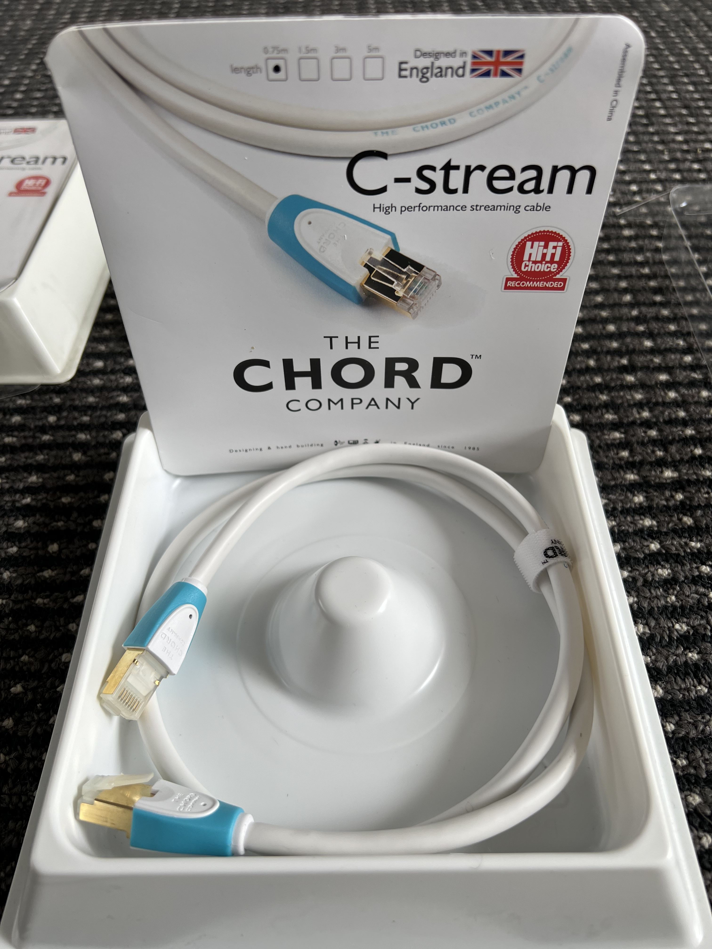 Chord C-Stream Ethernet Cable 0.75m - Hi-Fi and Cinema Cables ...