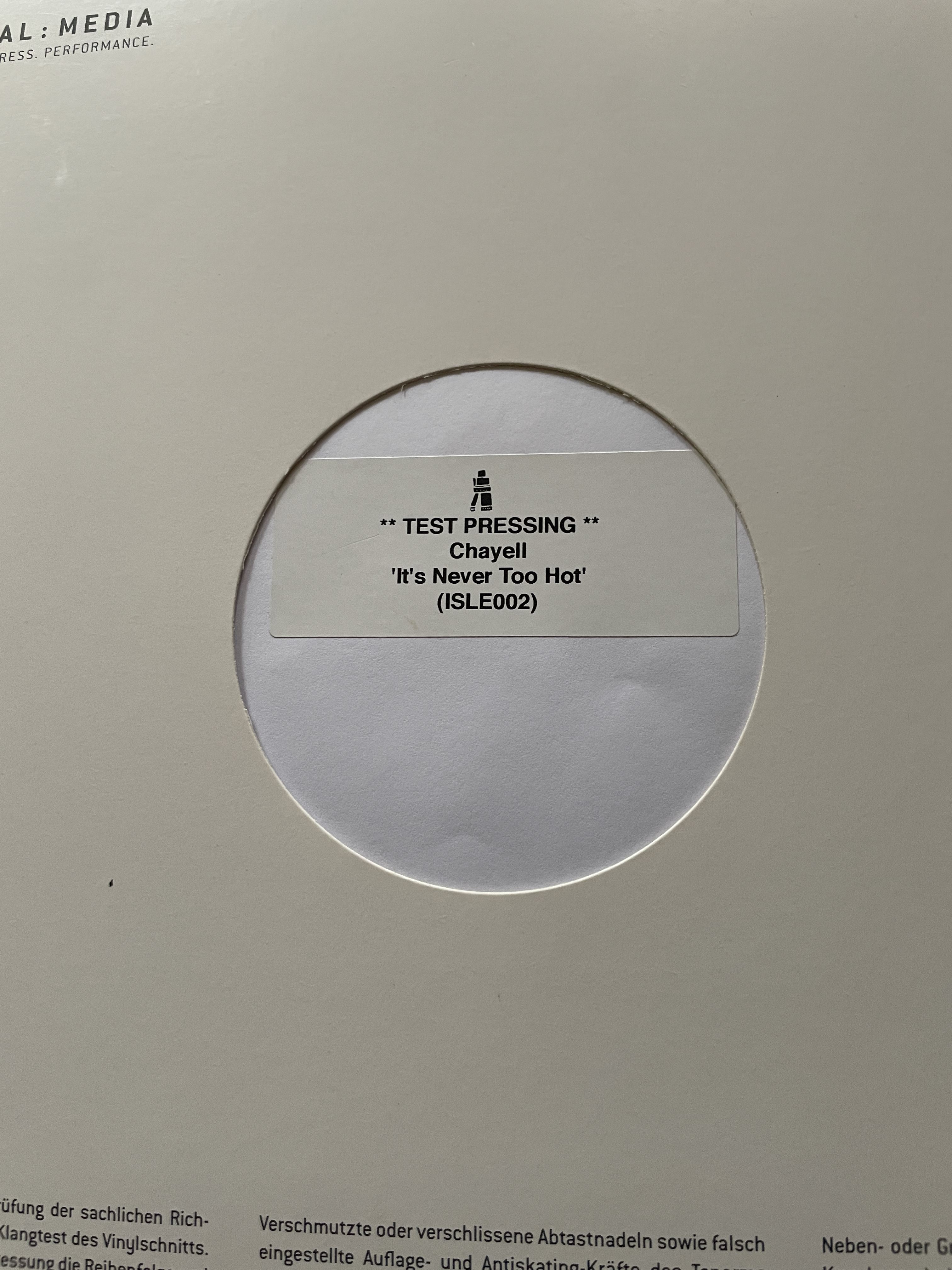 Test Pressings - Vinyl, CD, and Blu-ray - StereoNET