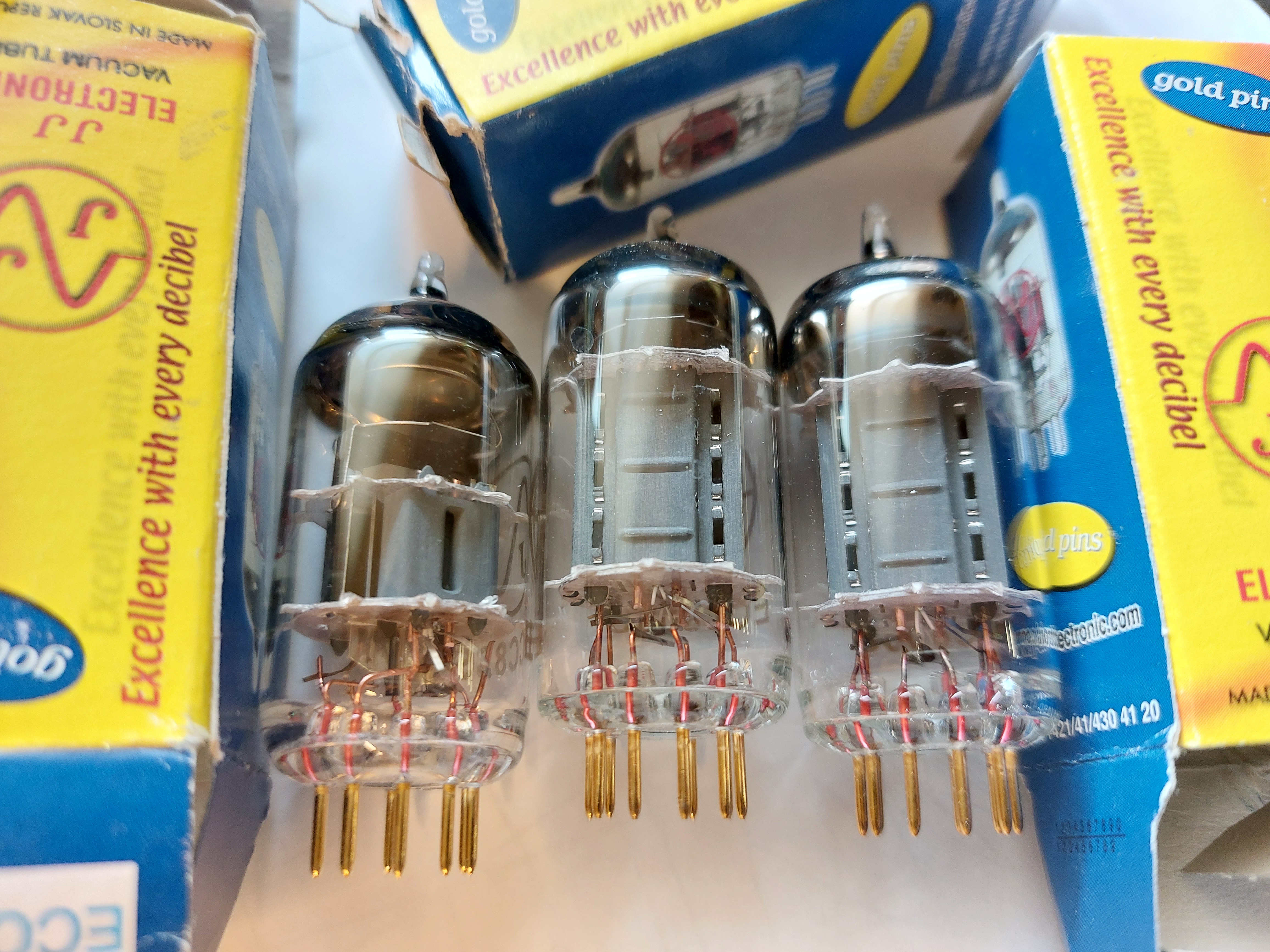 12AX7 2 ECC803S and 1 ECC83S gold pin NEW - Hi-Fi and Cinema Cables ...