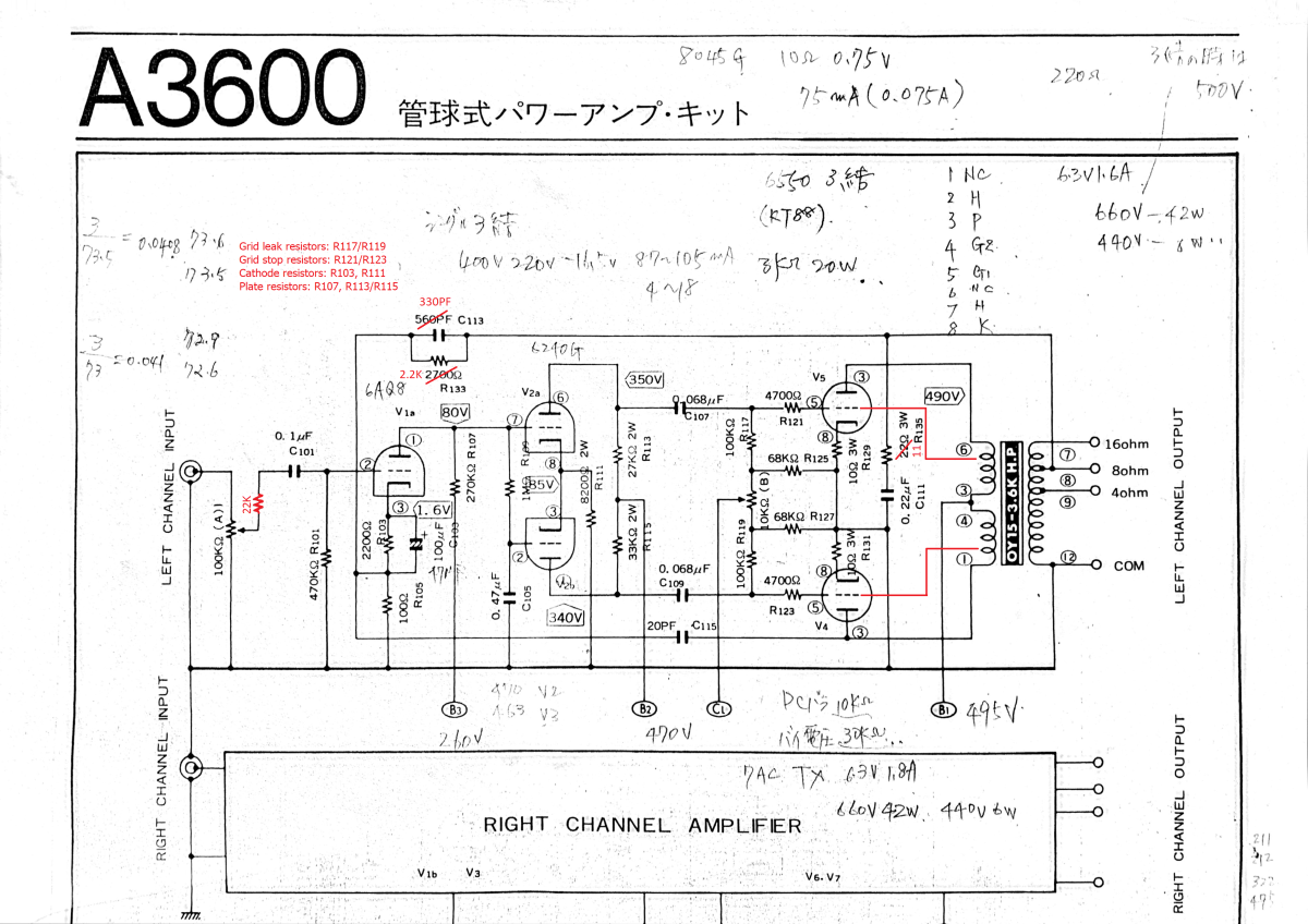 Help with bias circuit in my Luxman A3600 tube amplifier - Stereo ...