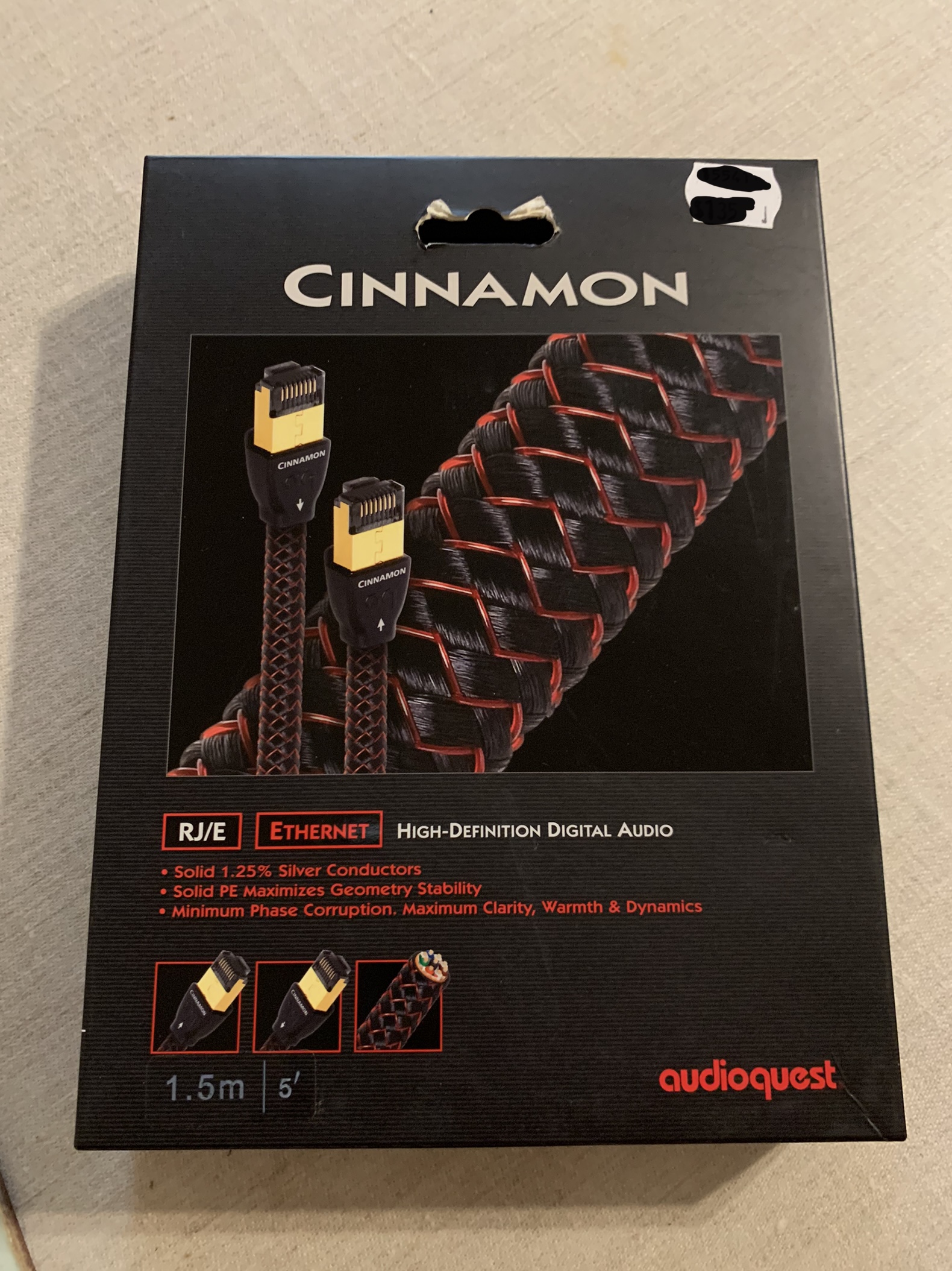 Audioquest cinnamon rj45 Ethernet cable 1.5m - Hi-Fi and Cinema Cables ...