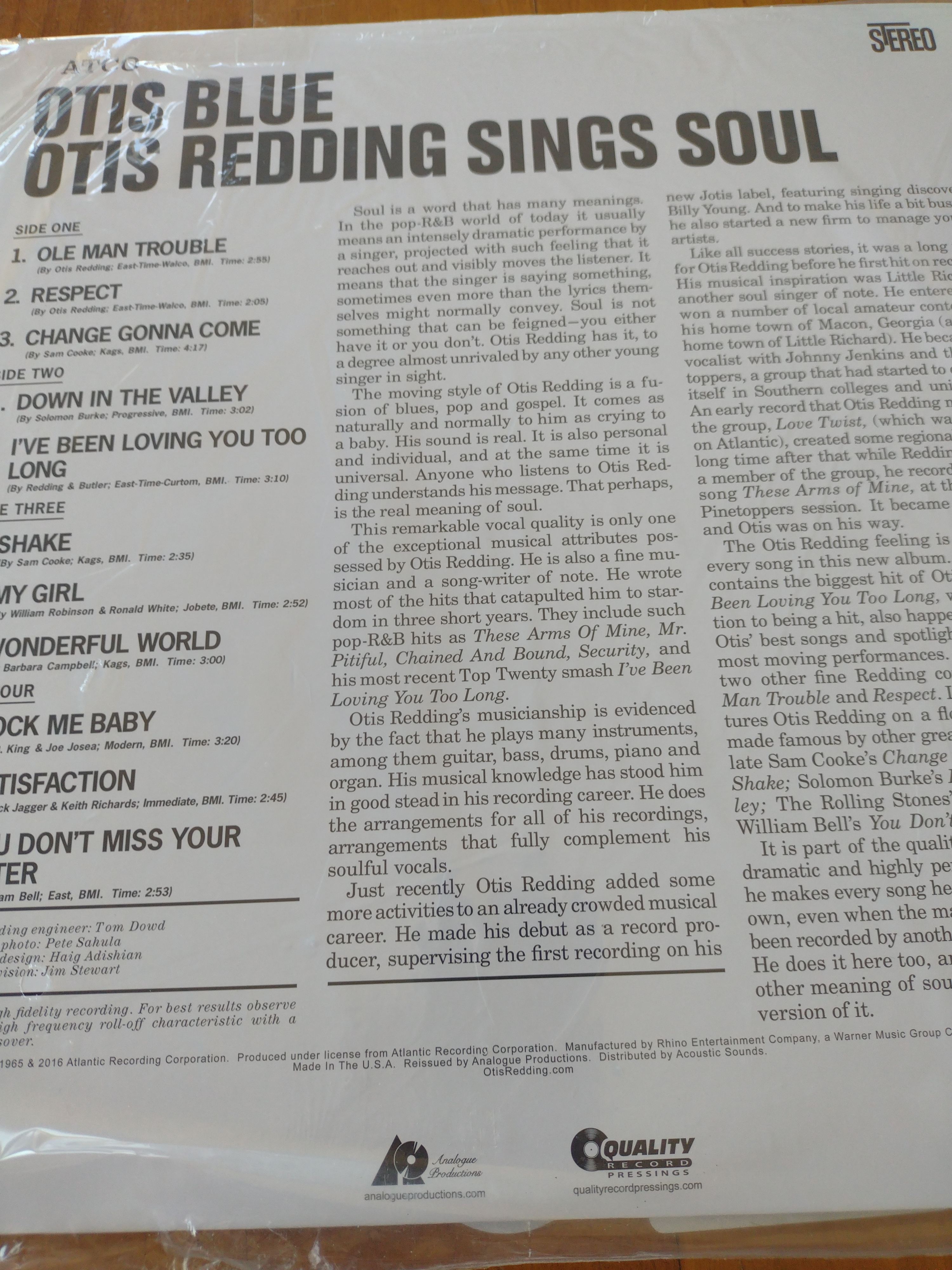 Analogue Productions - Otis Redding "Otis Blue" |﻿ Vinyl, CD, and Blu-ray