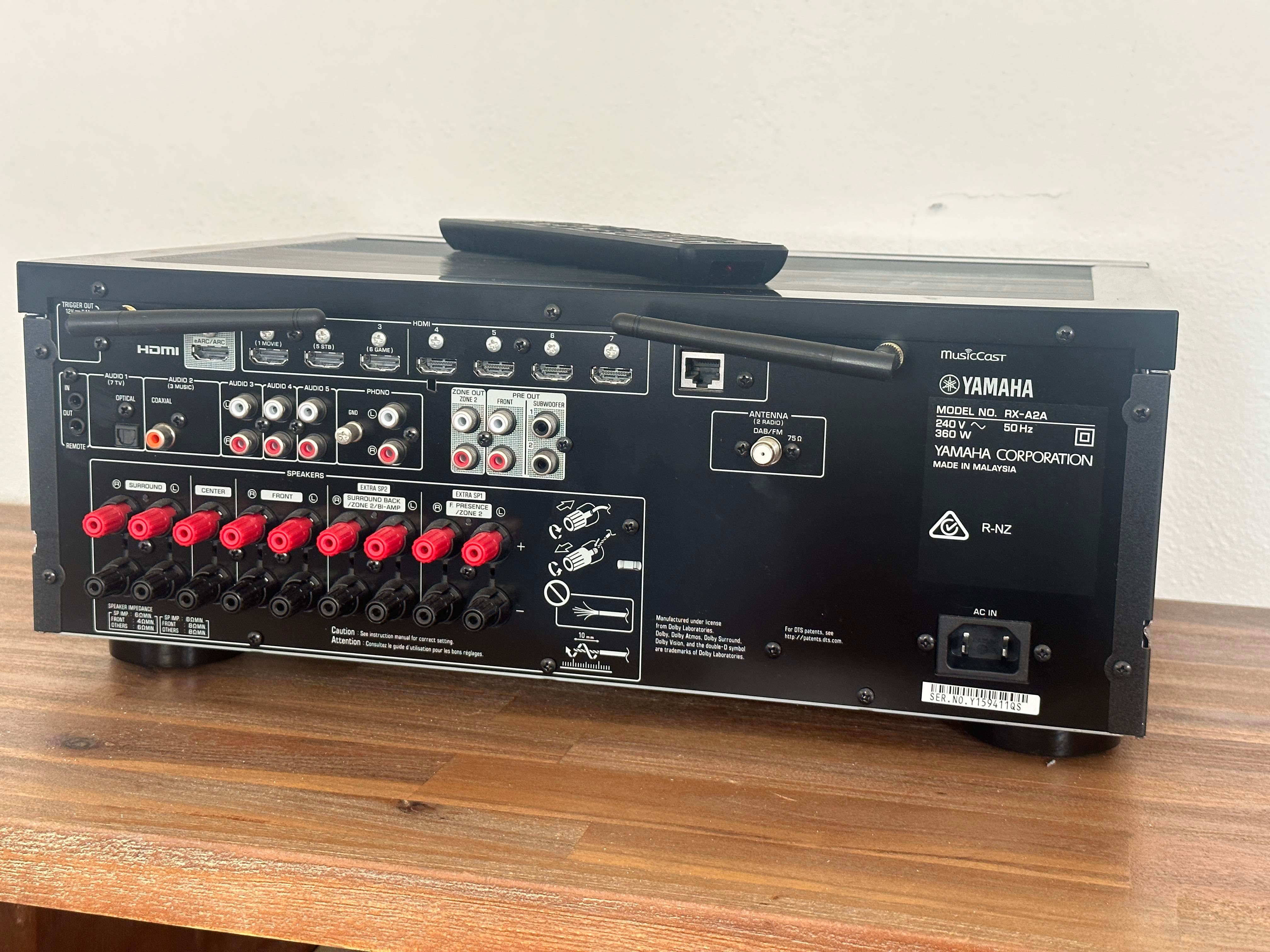 Yamaha RX-A2A 7.2 Channel AV Receiver - Stereo, Home Cinema, Headphones ...