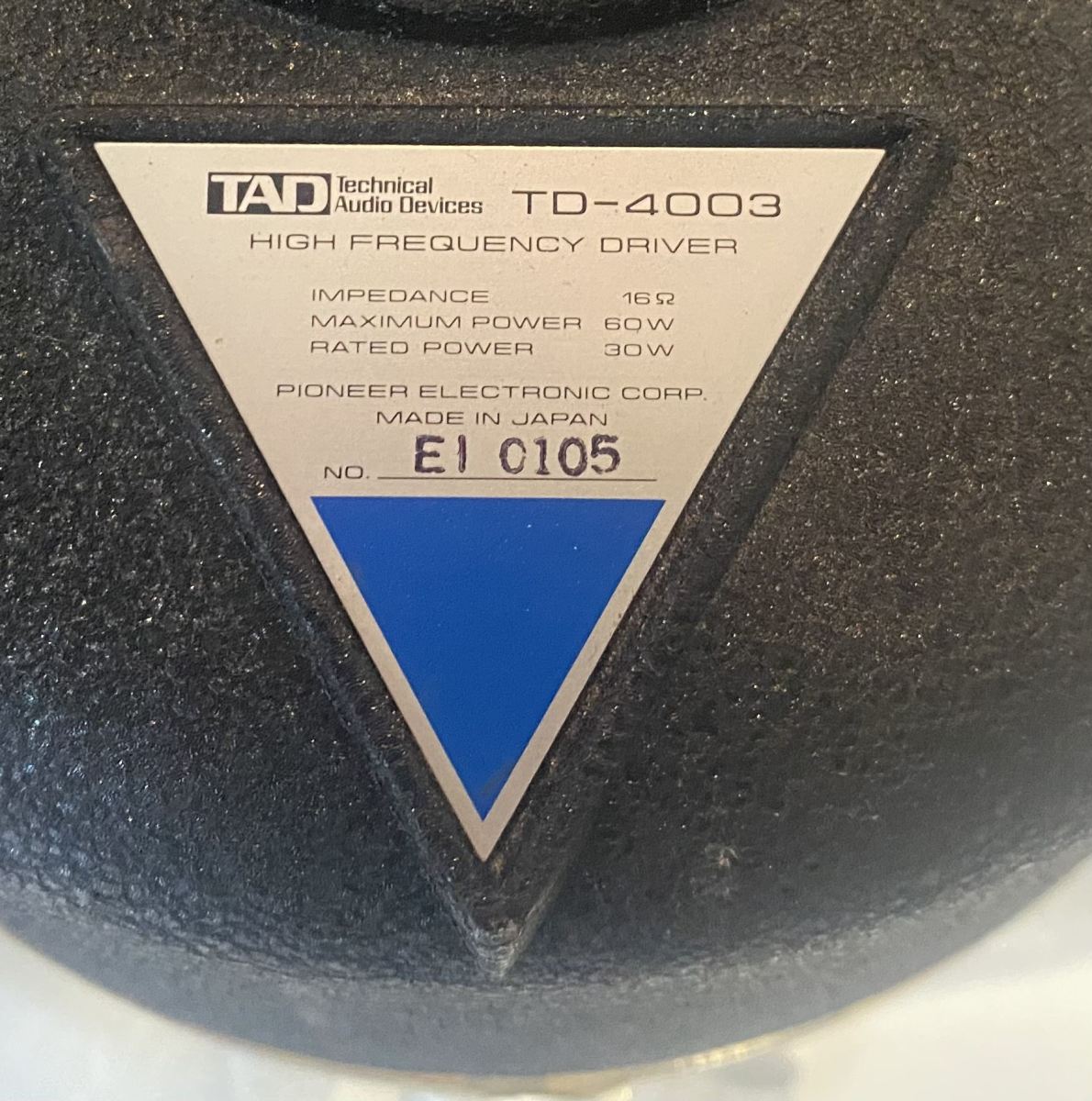 TAD TD-4003 compression drivers one pair - Hi-Fi and Cinema Cables ...