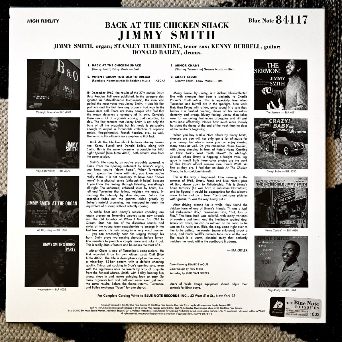 Jimmy Smith – Back At The Chicken Shack Analogue 45rpm - Vinyl, CD, and ...