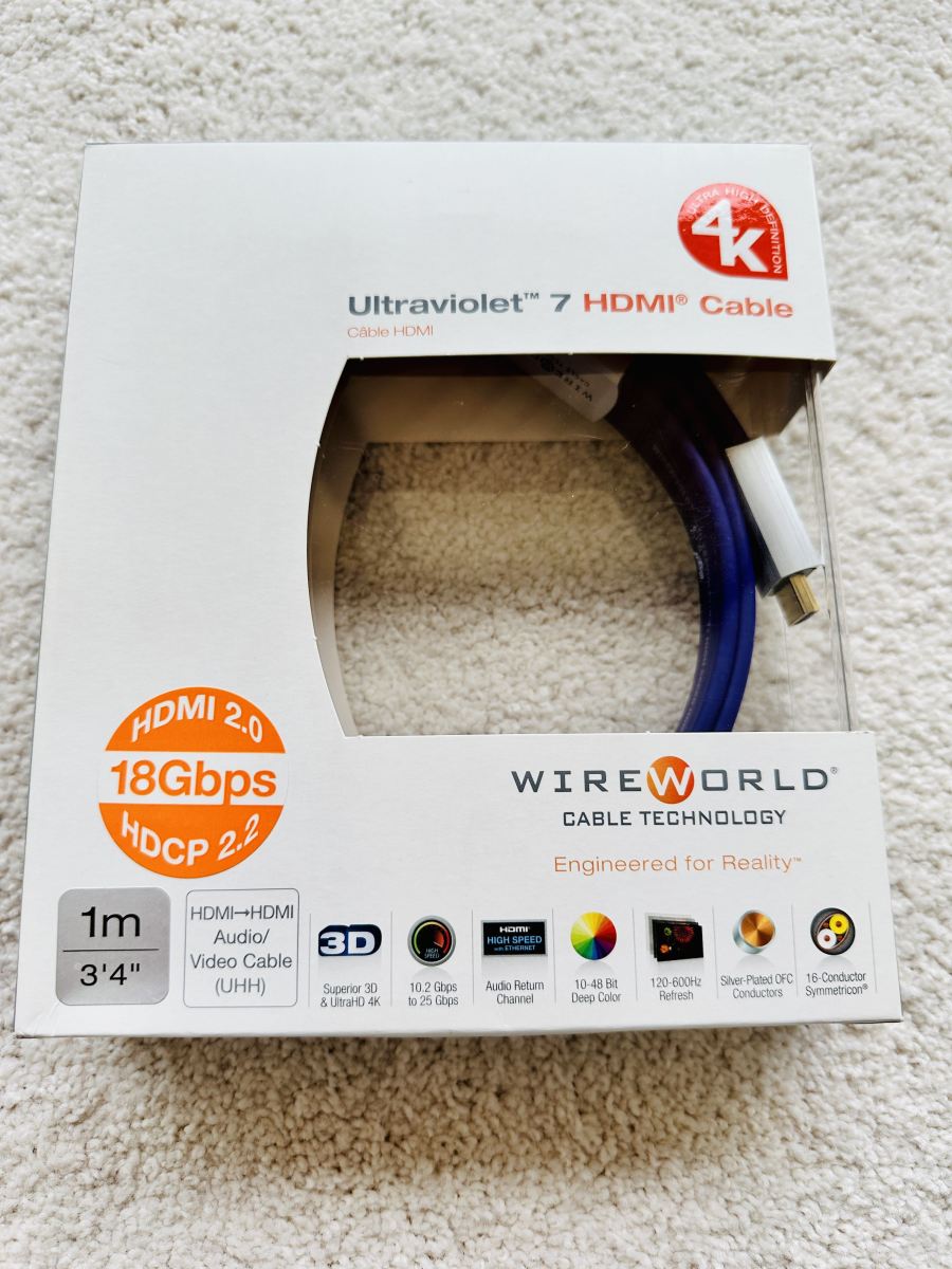 Wireworld Ultraviolet 7 HDMI Cable 1M - Hi-Fi and Cinema Cables & Accessories - StereoNET