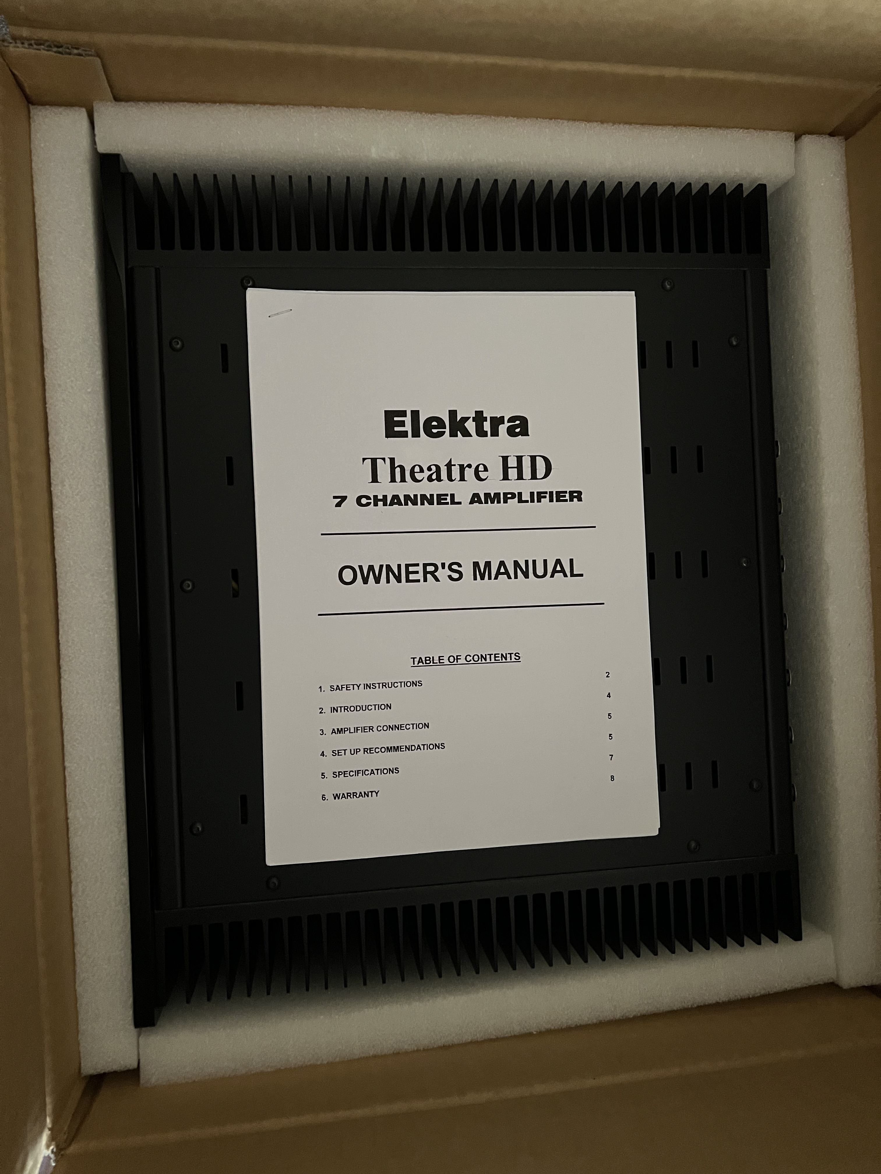 Elektra Theatre HD 7 channel Amplifier 190w x 7 - Stereo, Home Cinema ...