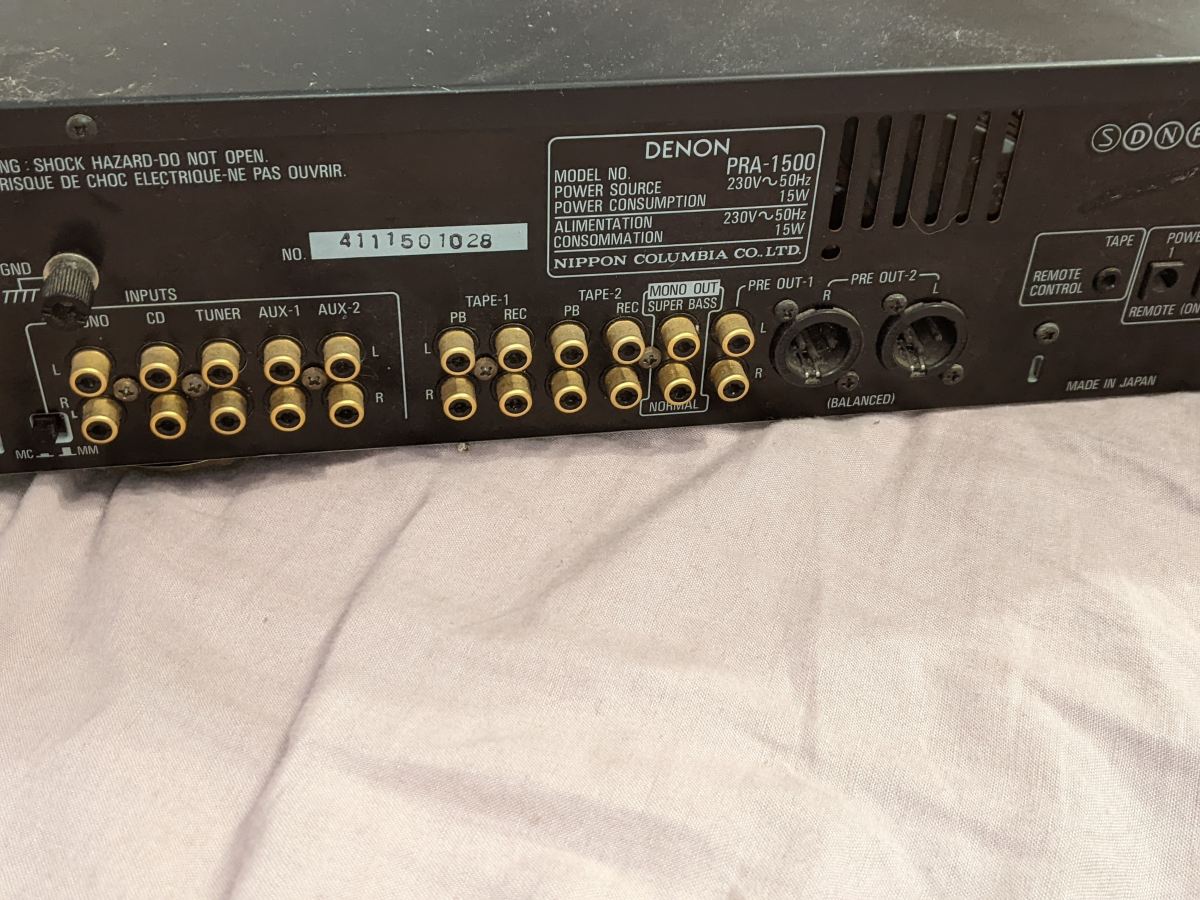 Denon PRA-1500 Stereo Pre-Amplifier |﻿ Stereo, Home Cinema, Headphones ...