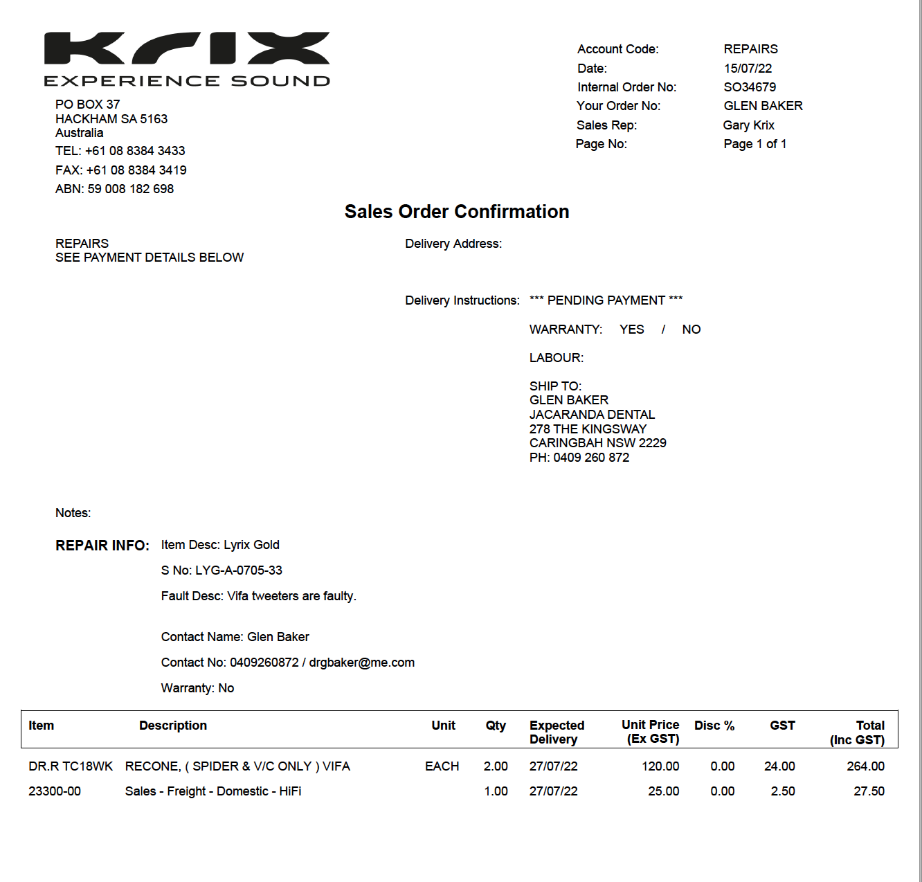 SOLD ELSEWHERE: Krix Lyrix Gold speakers - Stereo, Home Cinema ...