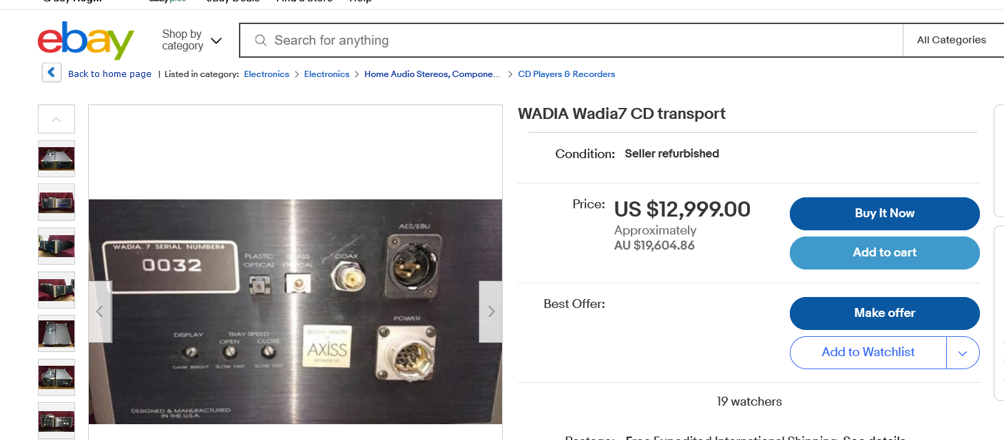 WADIA 9 DECODING COMPUTER (DAC) WITH POWER SUPPLY AND REMOTE - Stereo ...