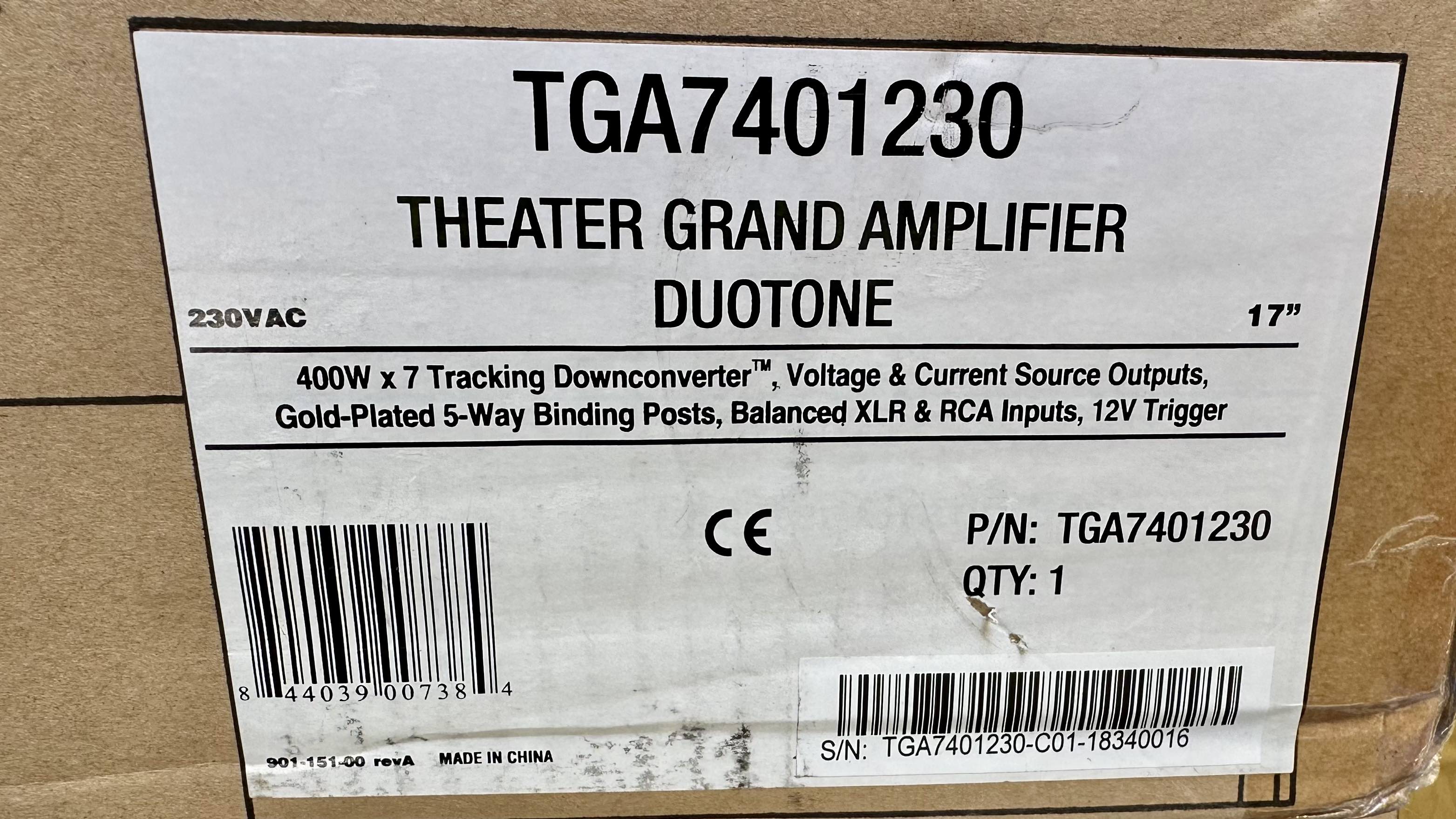 Sunfire TGA-7401 Power Amplifier 7x400W - Stereo, Home Cinema ...