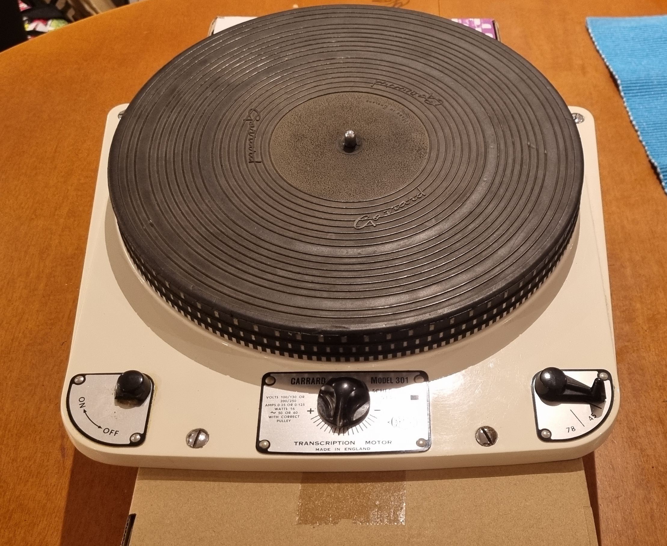 Garrard 301 Transcription Turntable - Stereo, Home Cinema, Headphones ...