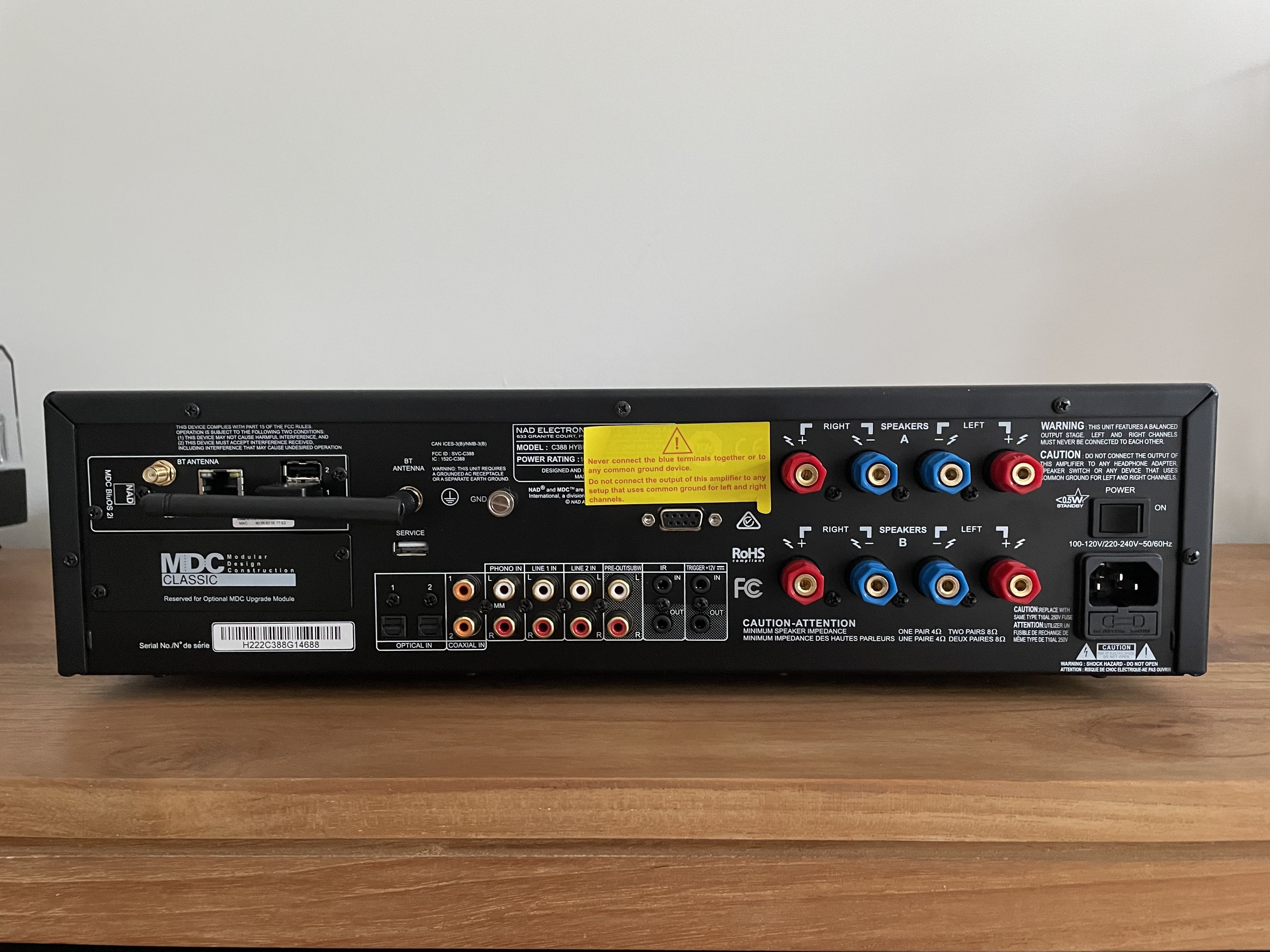 NAD C388 Hybrid Digital DAC Amp with BluOS Module - Stereo, Home Cinema ...